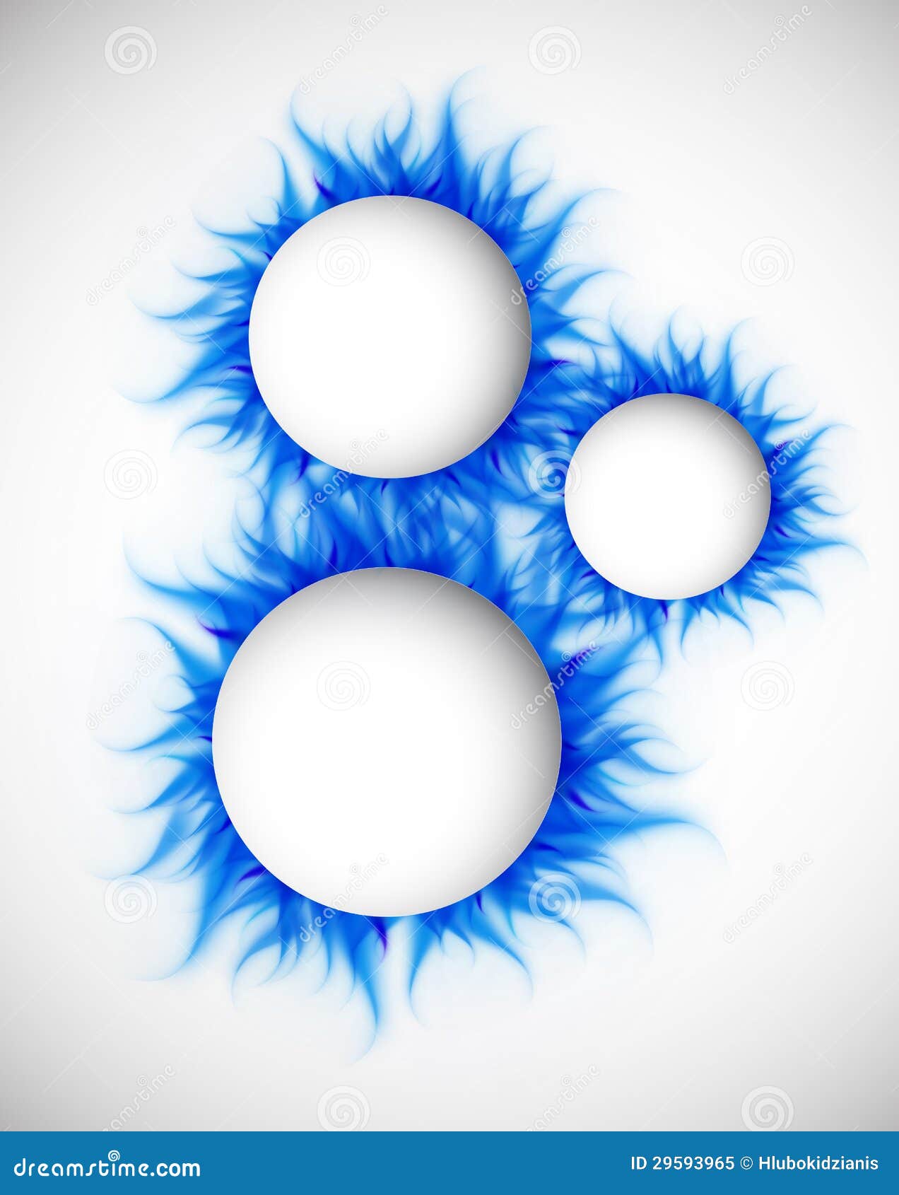 Circles with blue flame stock vector. Illustration of blazing - 29593965