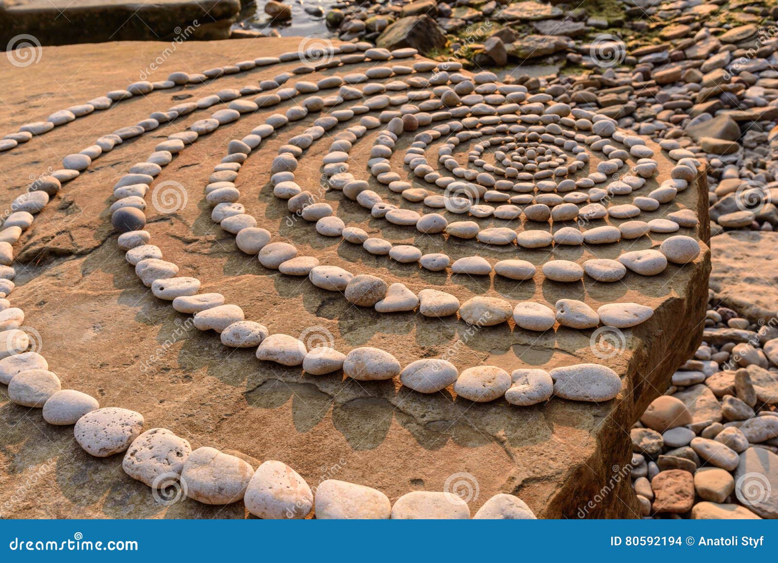 Circles on boulder stock photo. Image of loop, continuity - 80592194