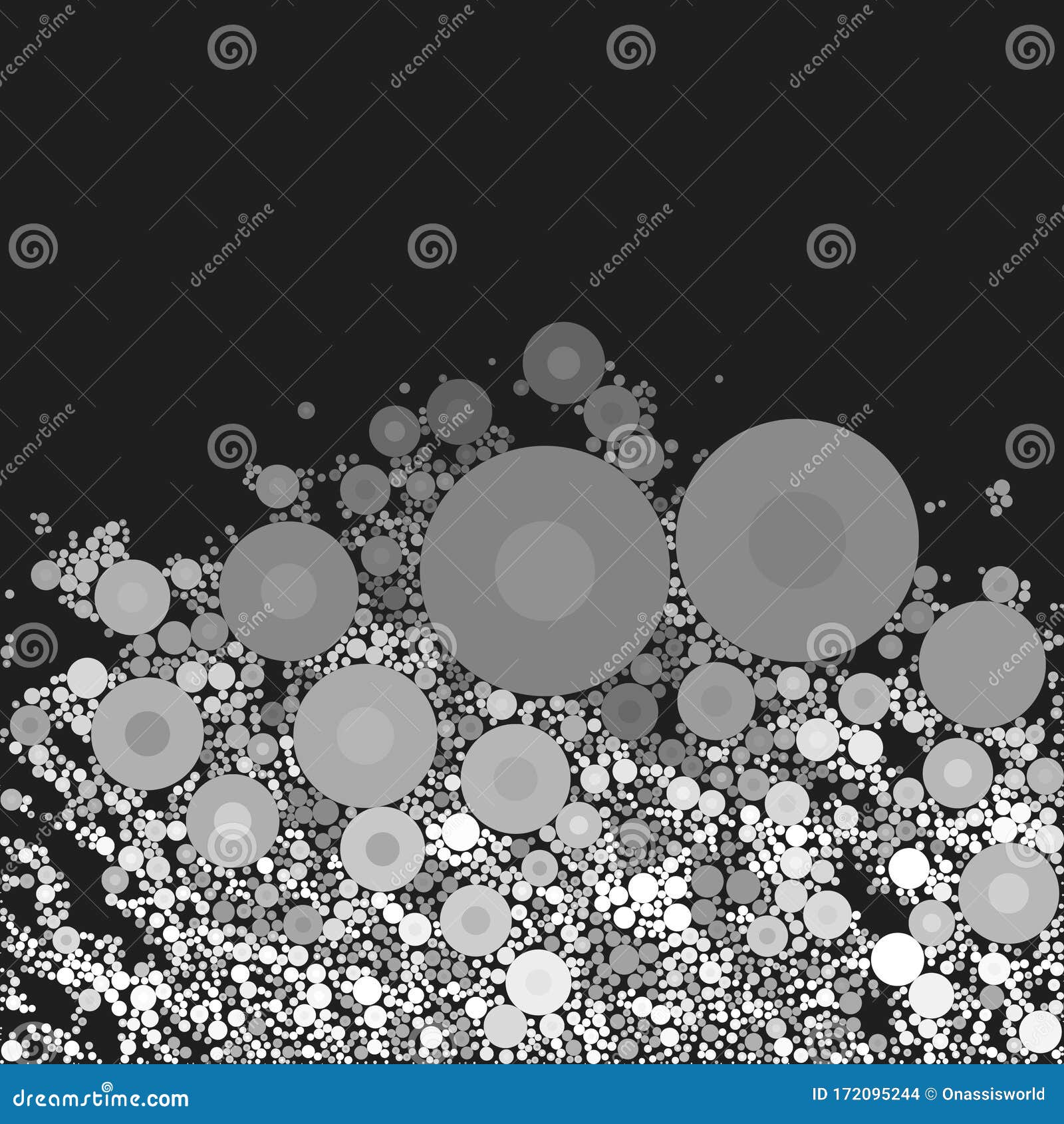Circles & Bubbles Black White Grey Shades Abstract Background Stock ...