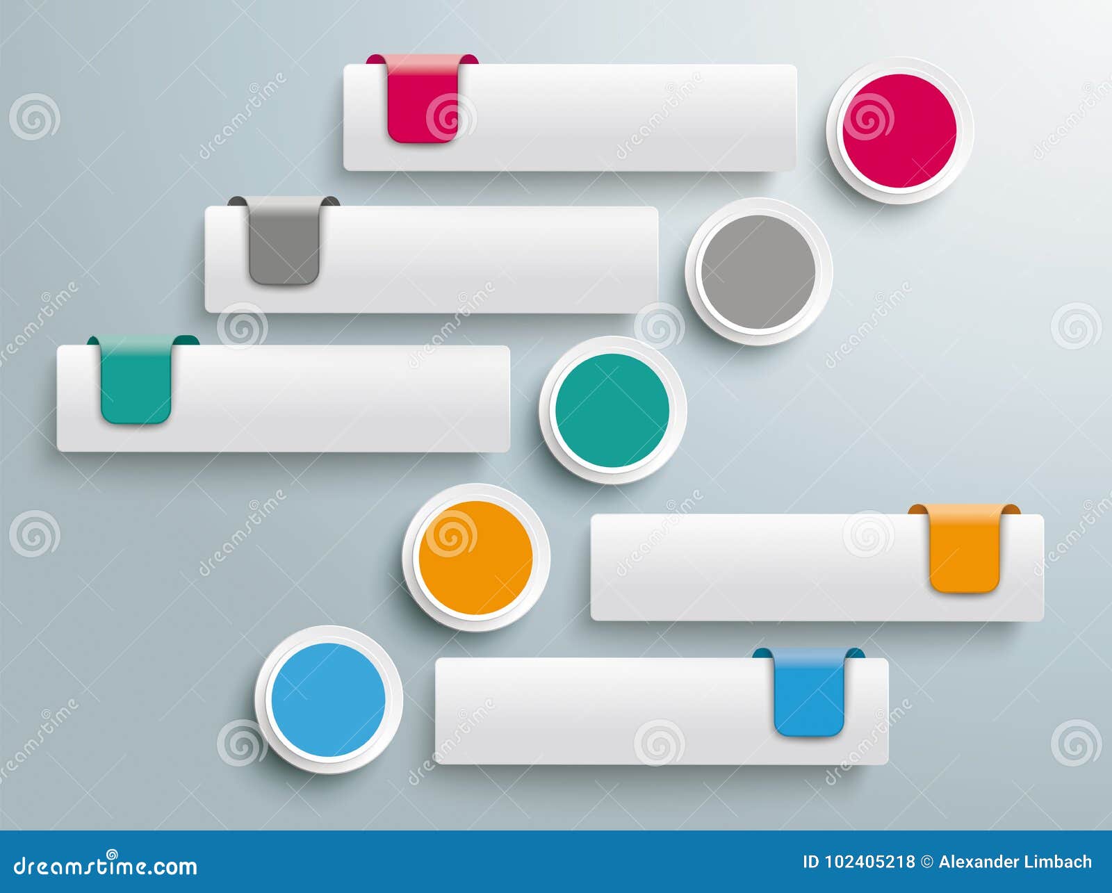 Circles Chart 5 Options 5 Tabs Infographic Stock Vector - Illustration ...