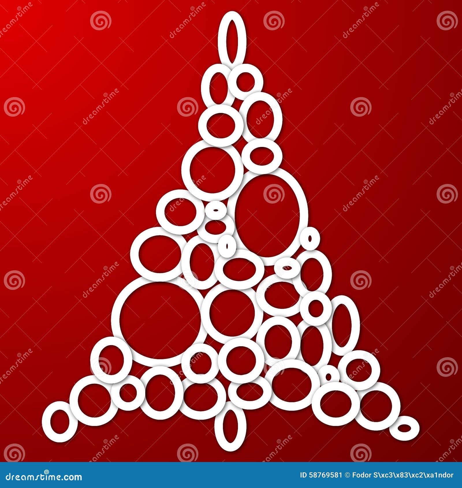 Circles christmas tree stock image. Illustration of nature - 58769581