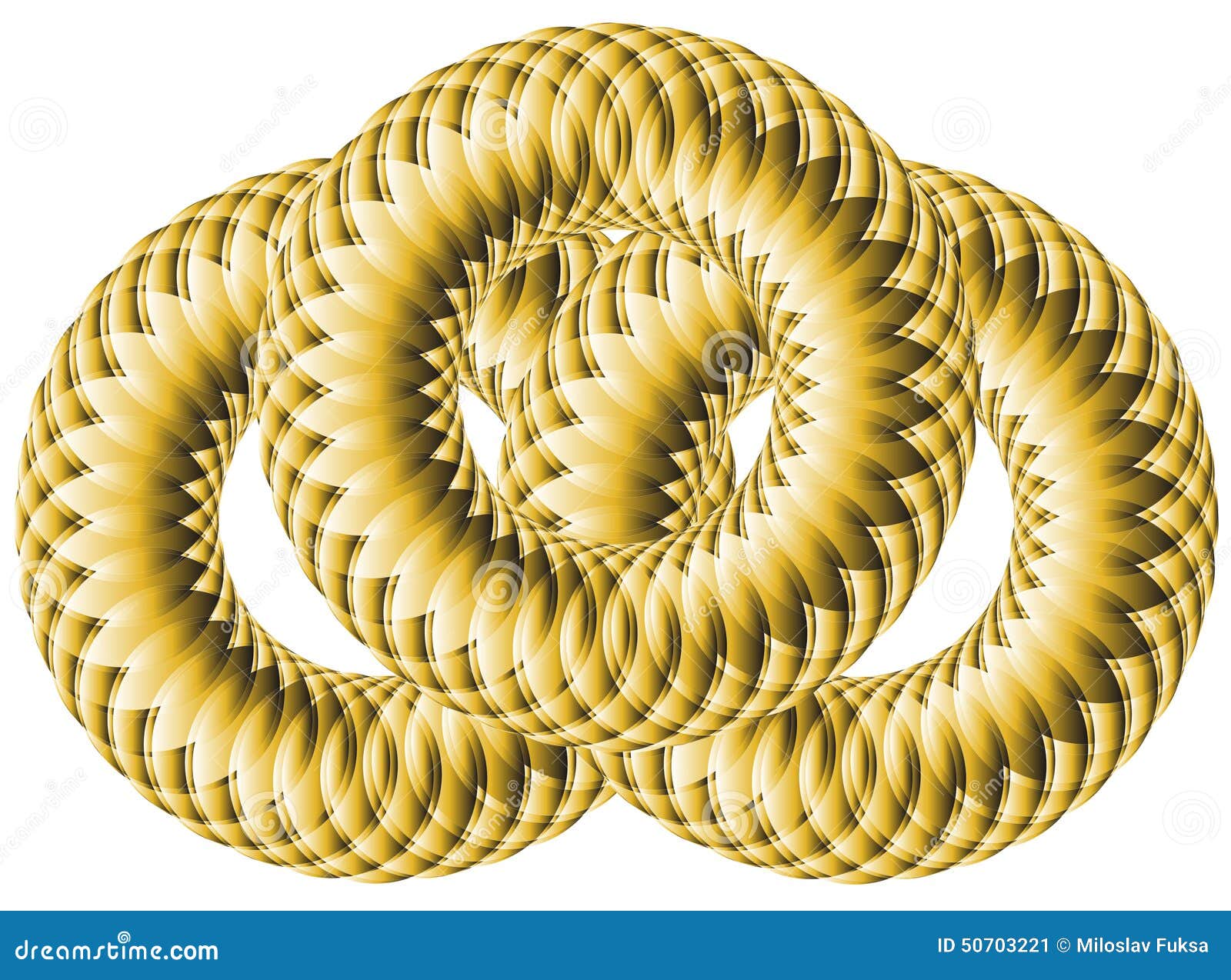 Circles in a Circle Intersecting Stock Illustration - Illustration of ...