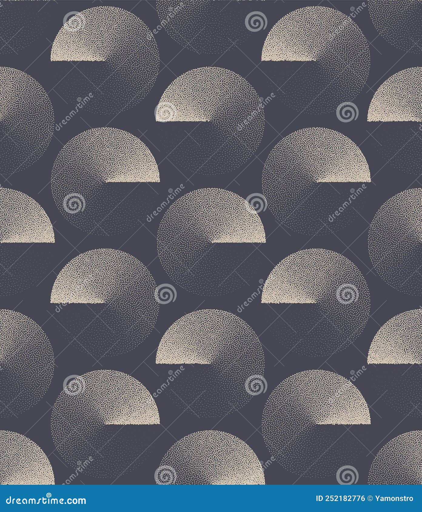 Circle Clockwise Gradient 60s 70s Seamless Pattern Vector Abstract ...