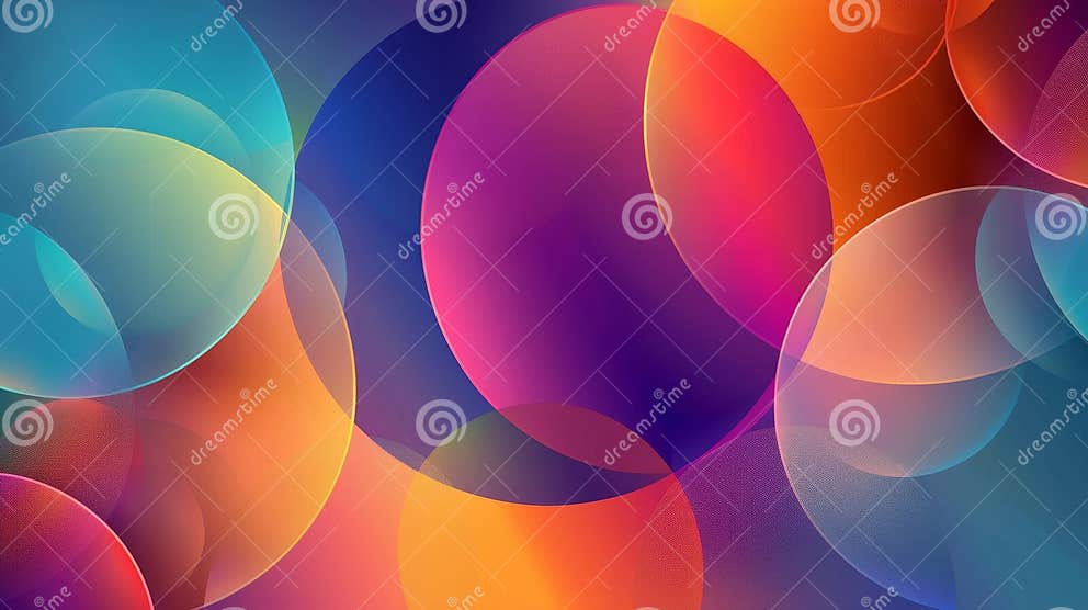 Circles in Color with Abstract Modern Background Stock Photo - Image of ...