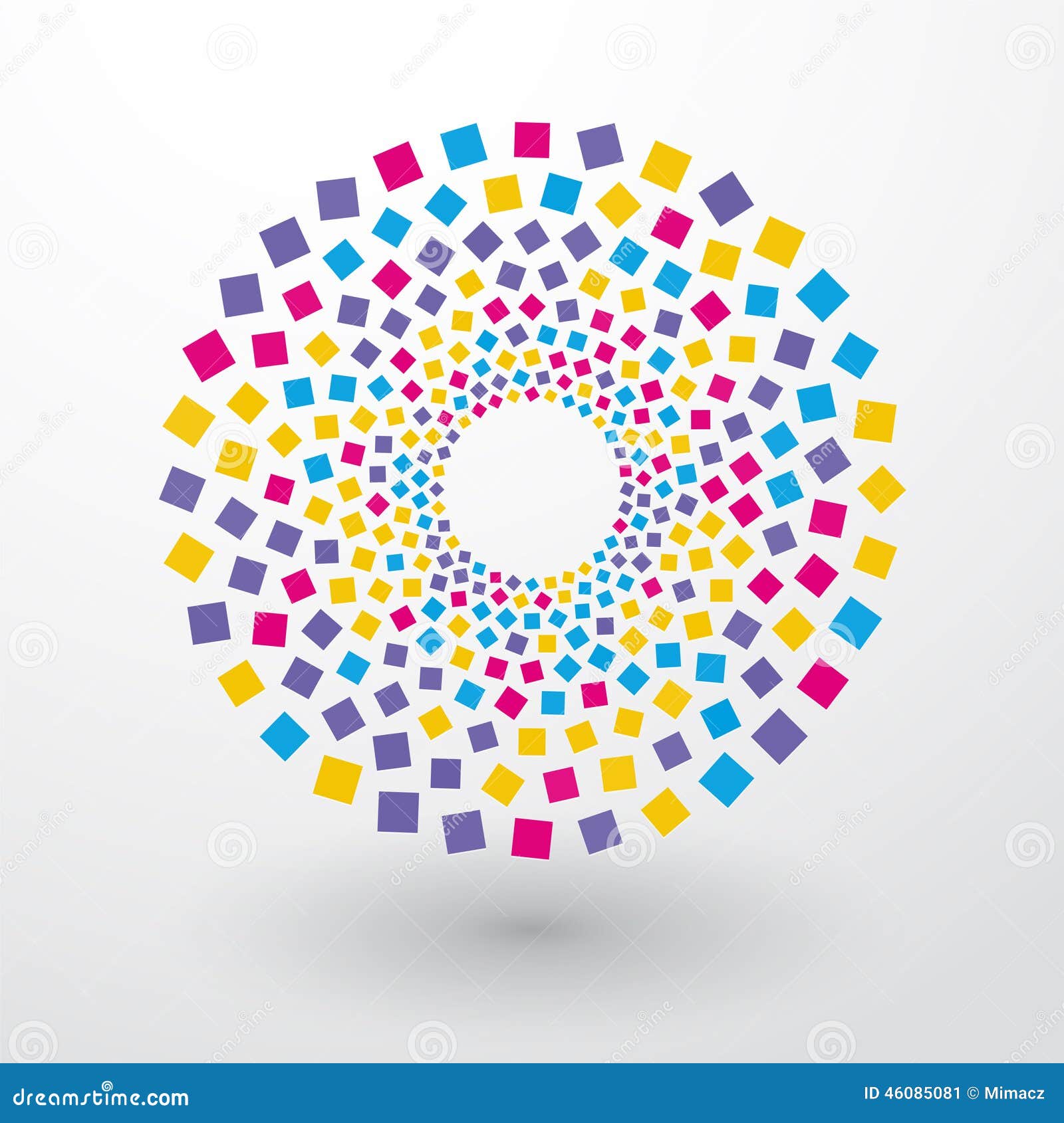 Colored Squares Splash Out And Spread Out On Black Background ...