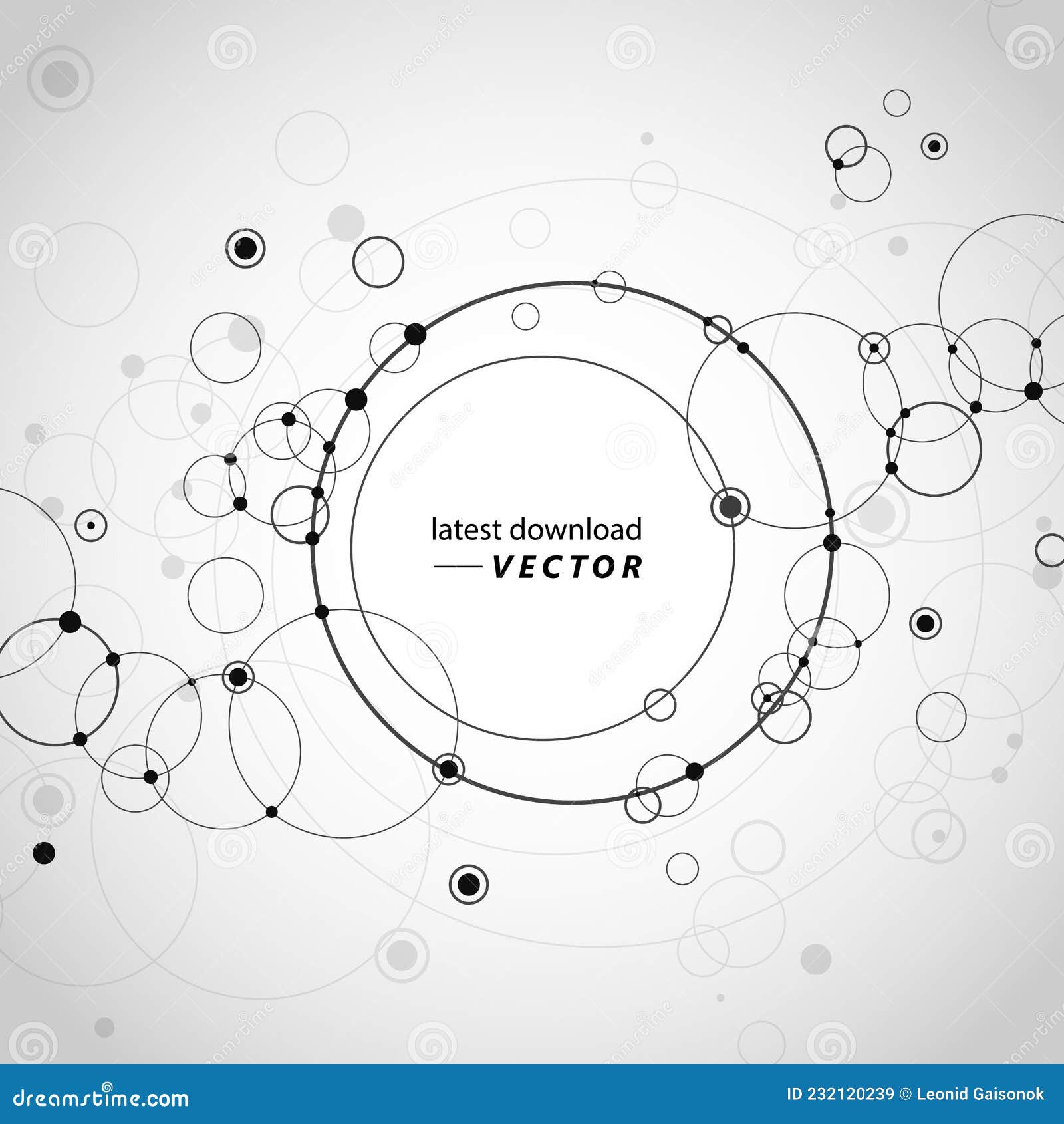 Circles Connect with Dots. Network Technology Communication Background ...