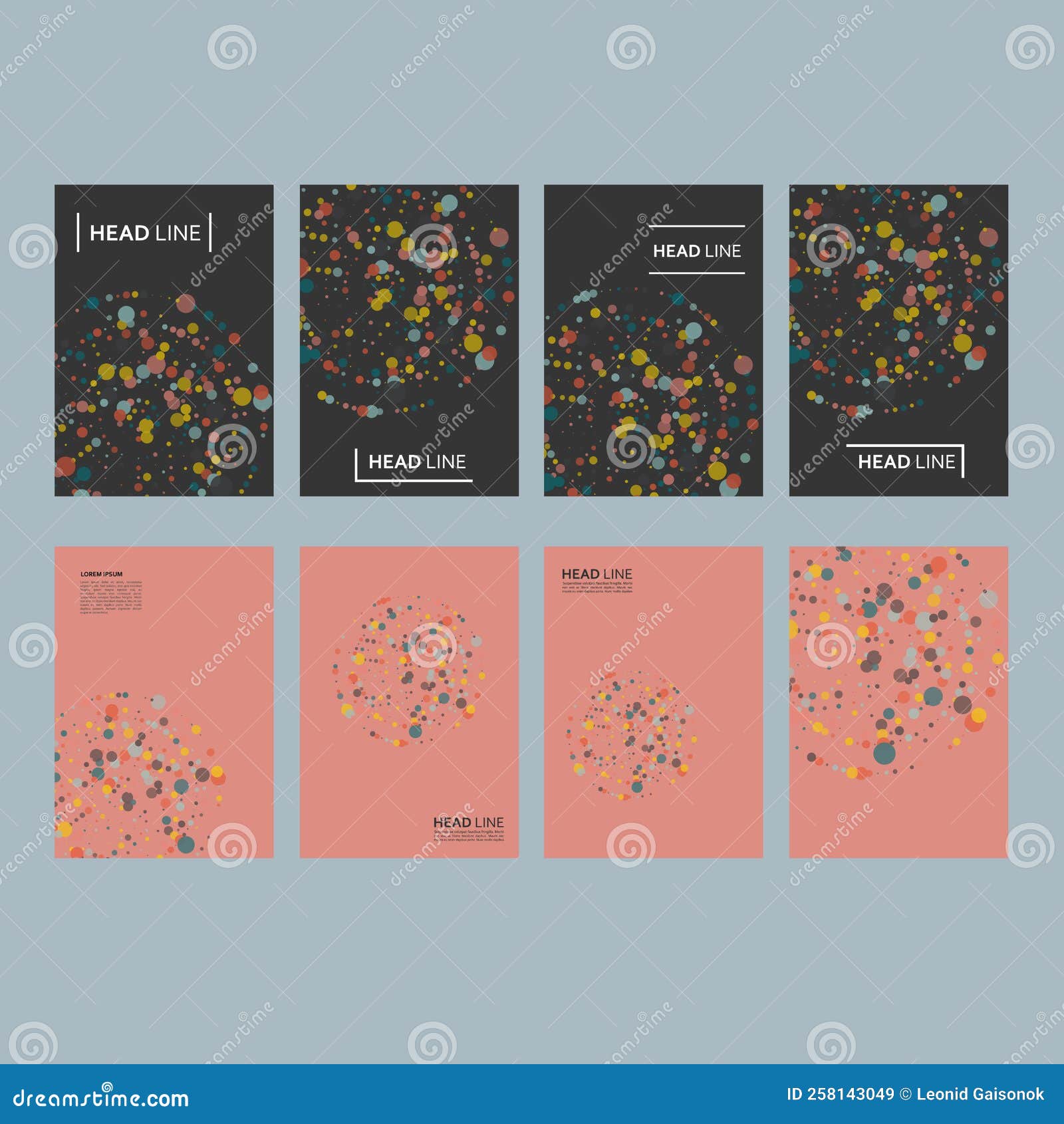 Circles Design Elements. Modern Brochure Background Stock Illustration ...