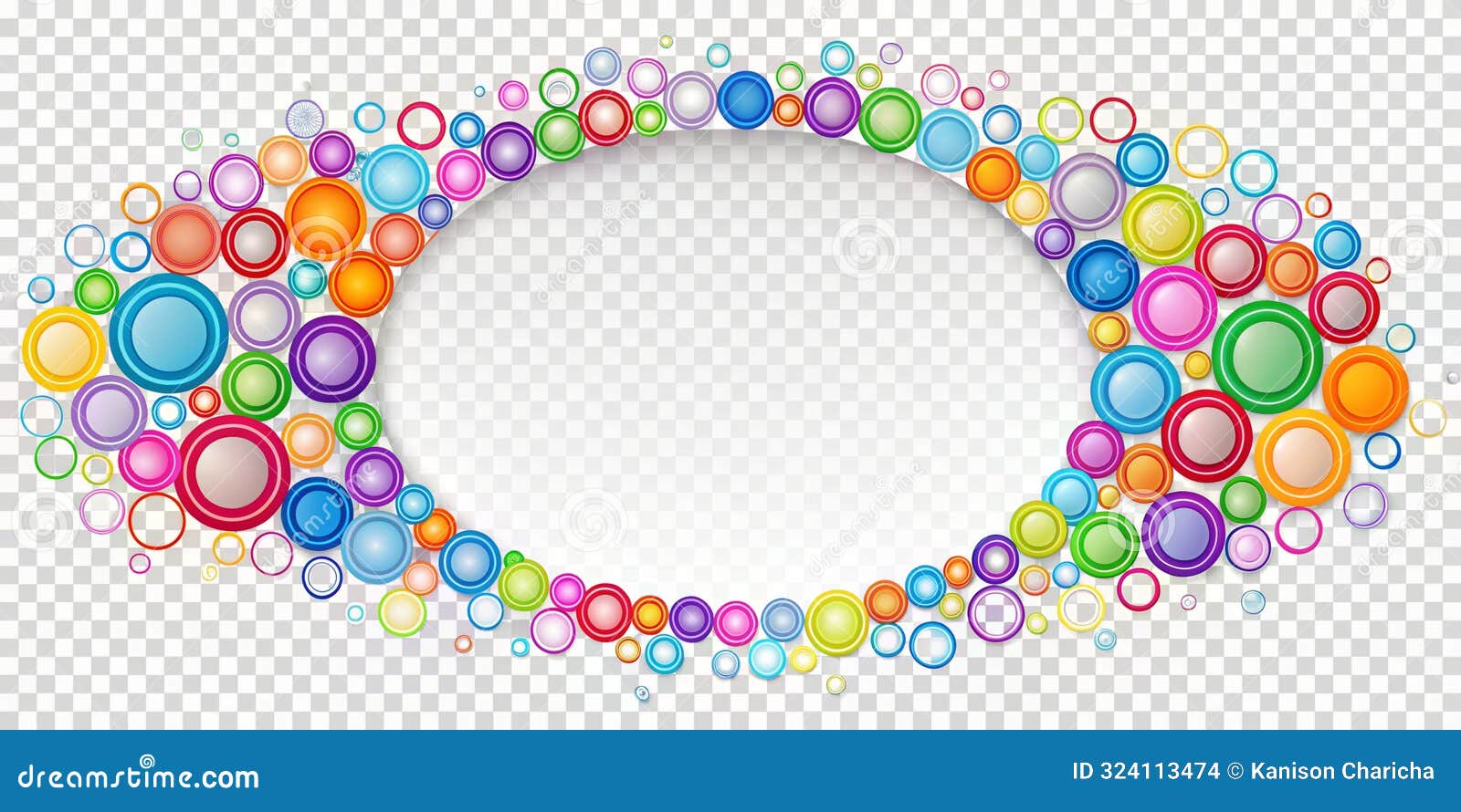 Circles of Different Colours on Transparant Back Ground AI Generative ...