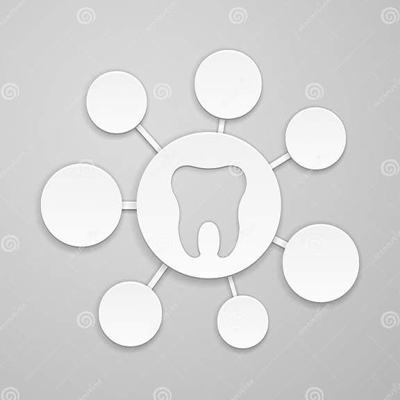 Circles of Different Sizes Around the Tooth Stock Vector - Illustration ...