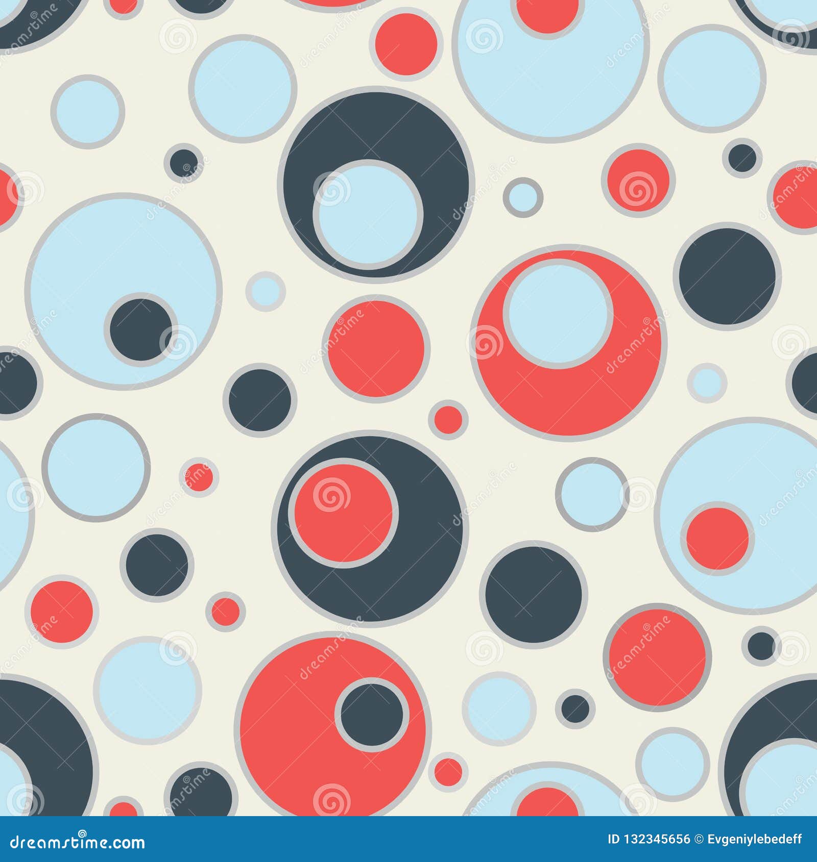 Circles of Different Sizes. Concentric Circles. Seamless Geometric ...