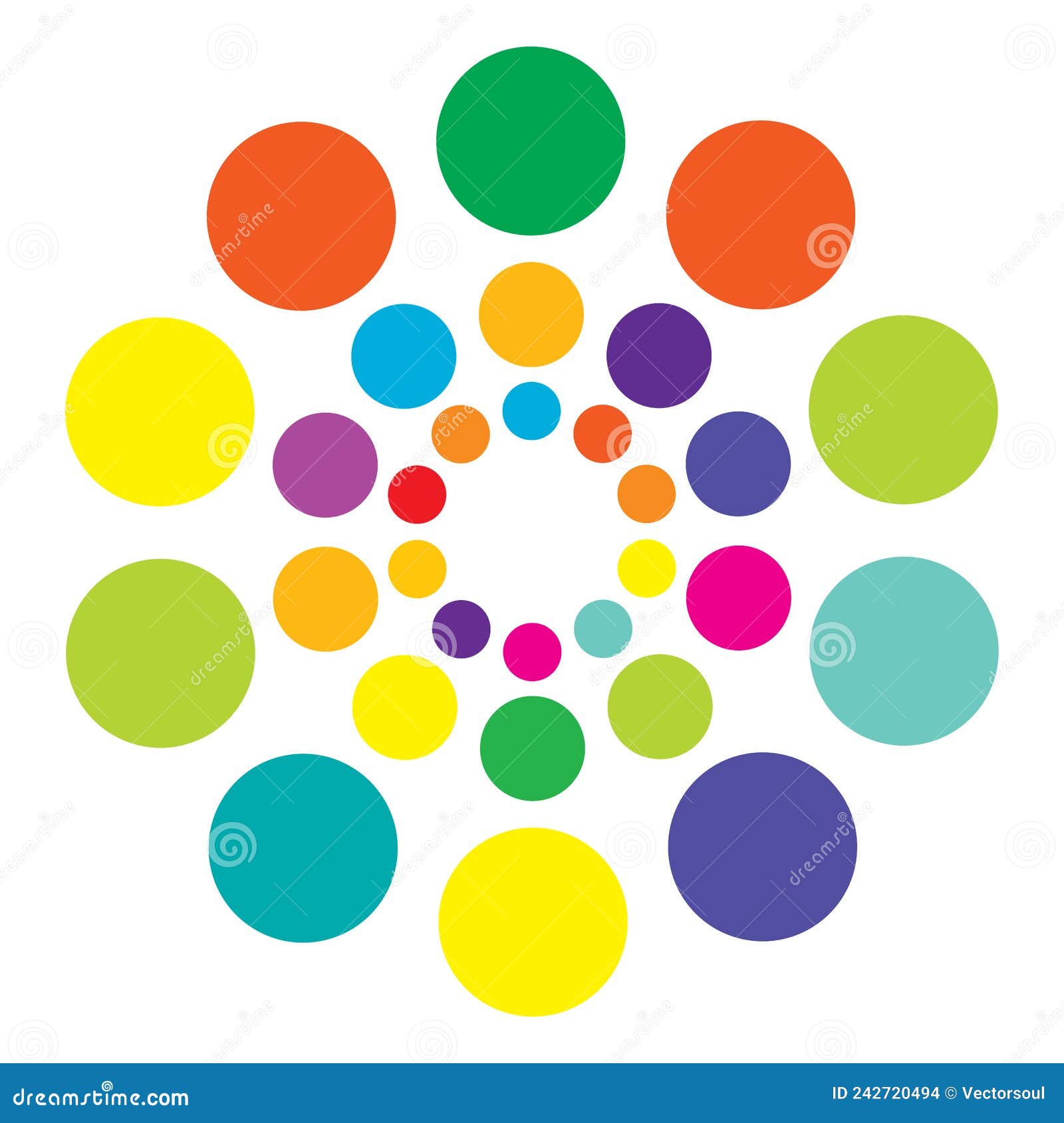 Circles, Dots, Halftone Abstract Circular Design Element Vector Stock ...