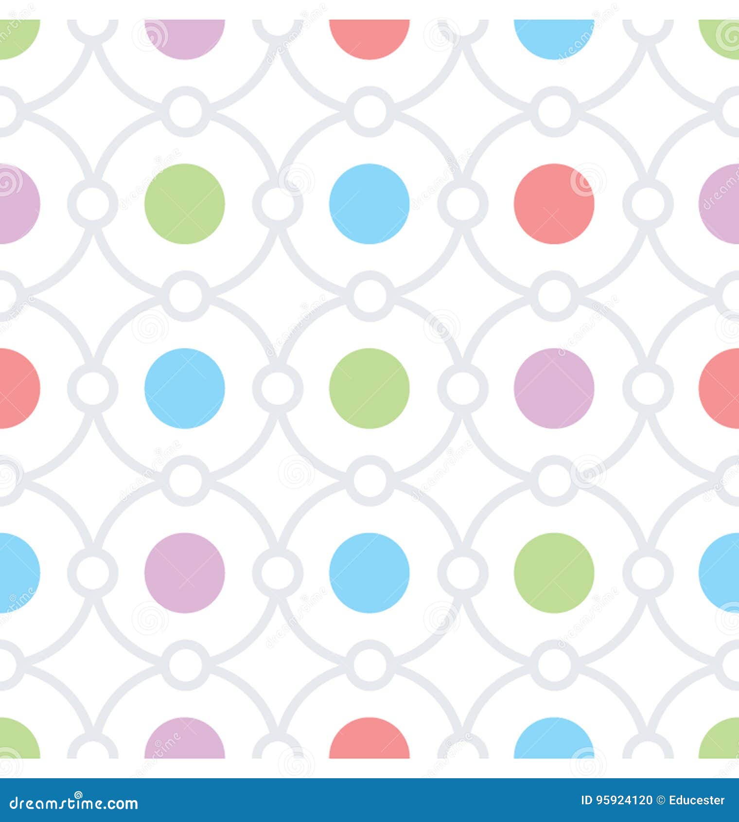 Circles and Dots Seamless Texture Stock Illustration - Illustration of ...