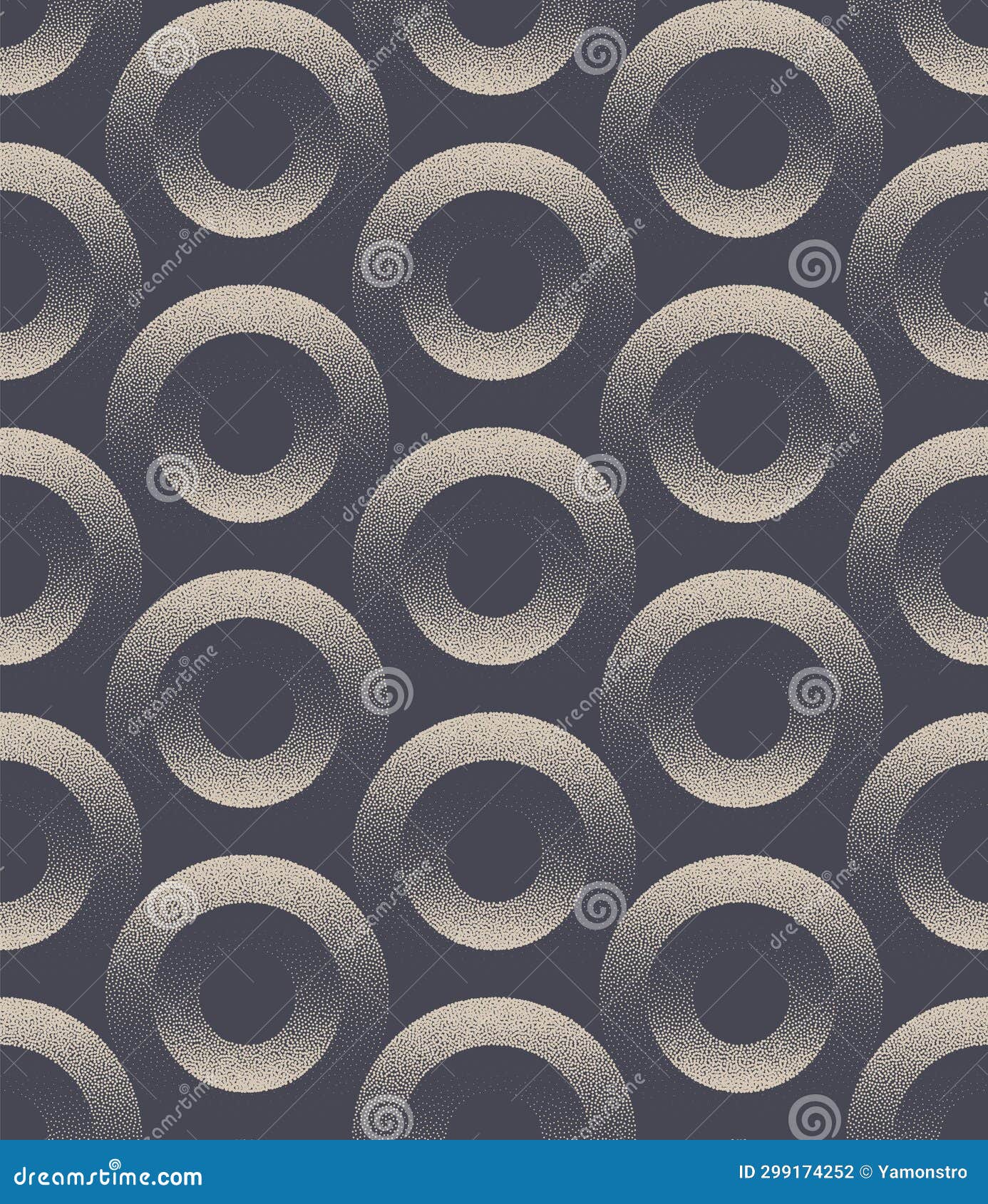 Circles Elegant Old Fashioned Seamless Pattern Trend Vector Abstract Background Stock ...
