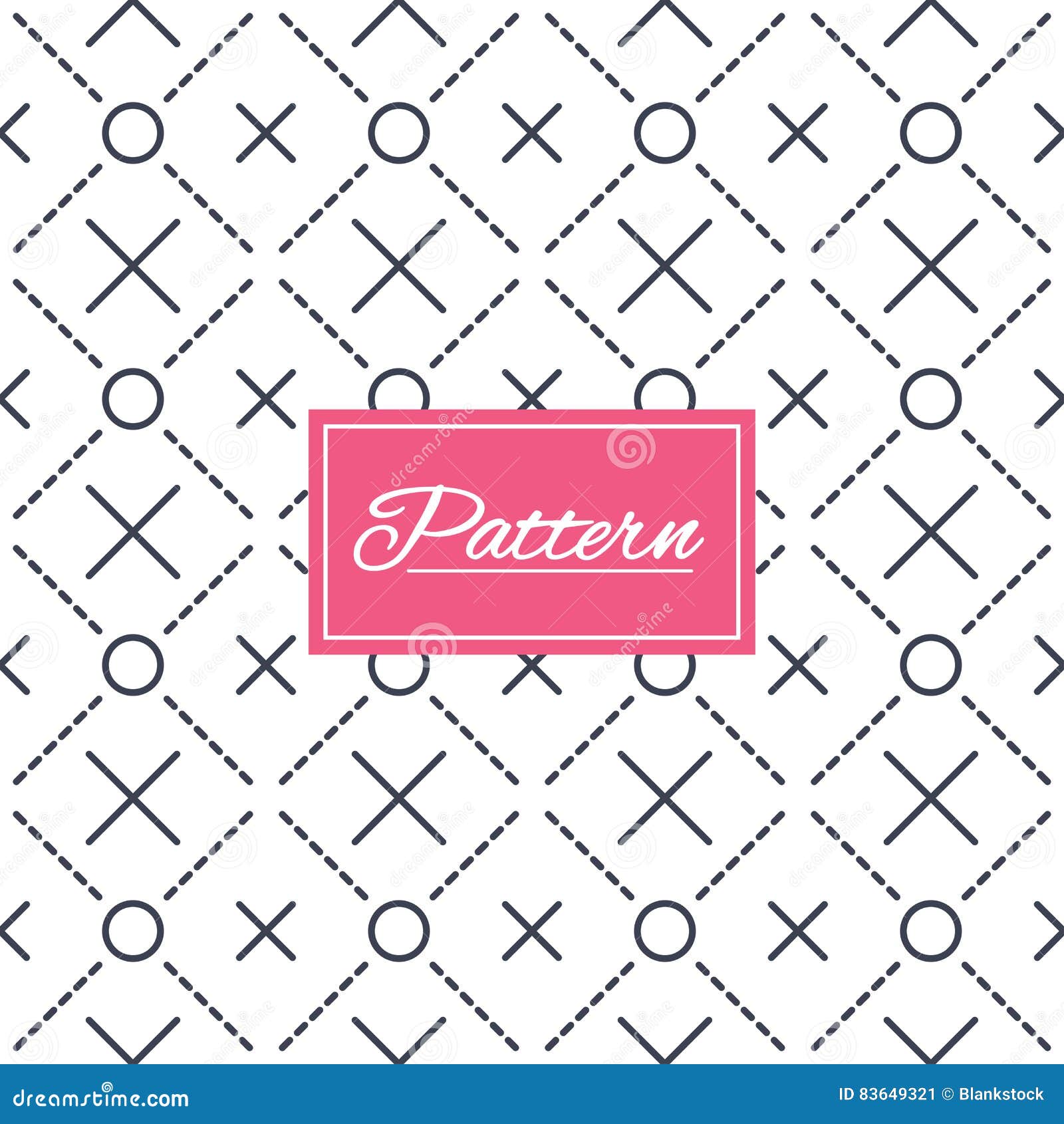 Circles Grid Stripped Seamless Pattern. Stock Vector - Illustration of ...