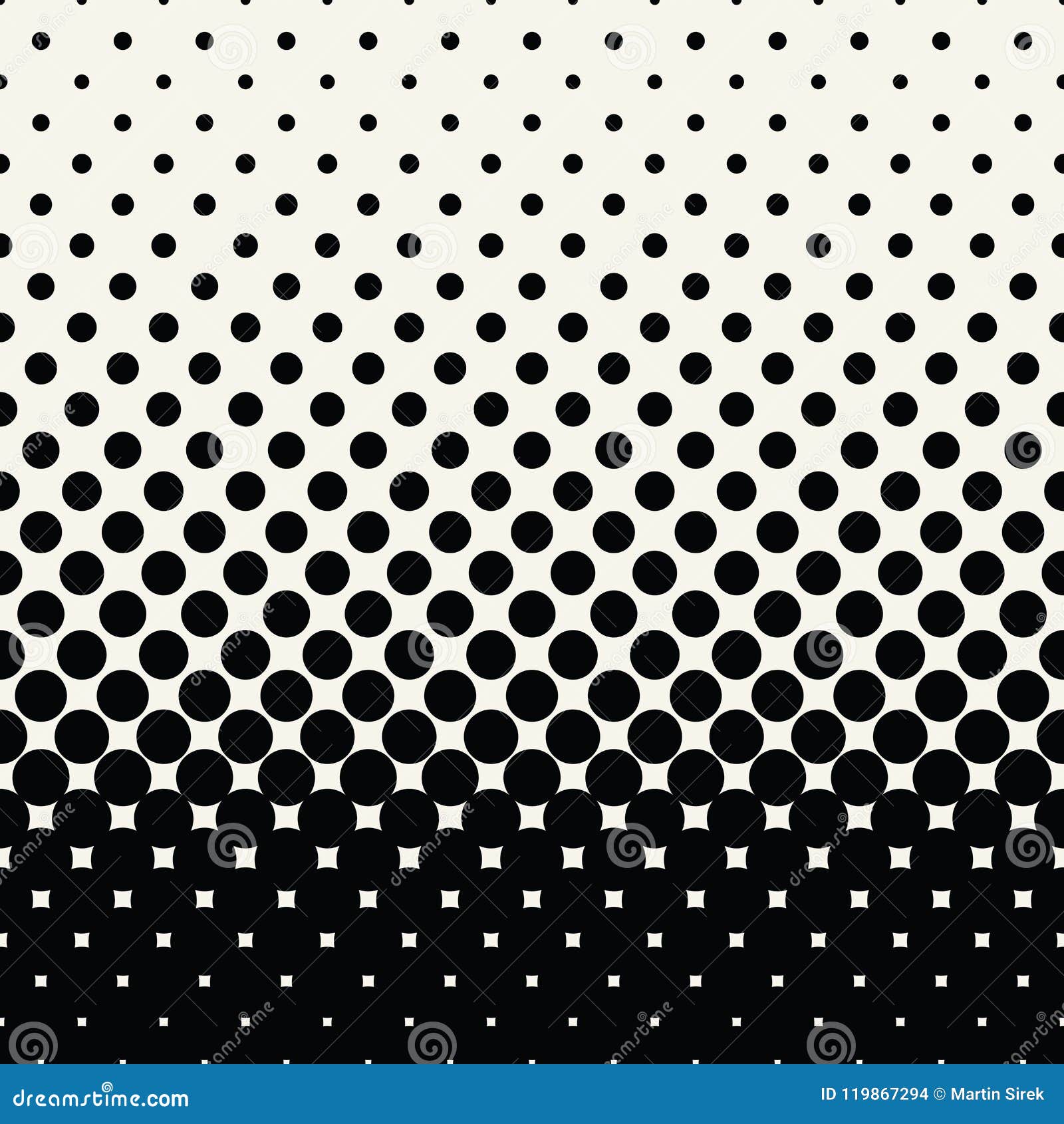 Circles Halftone Seamless Geometric Gradient Black and White Pattern ... Circles Halftone Seamless Geometric Gradient Black and White Pattern ...