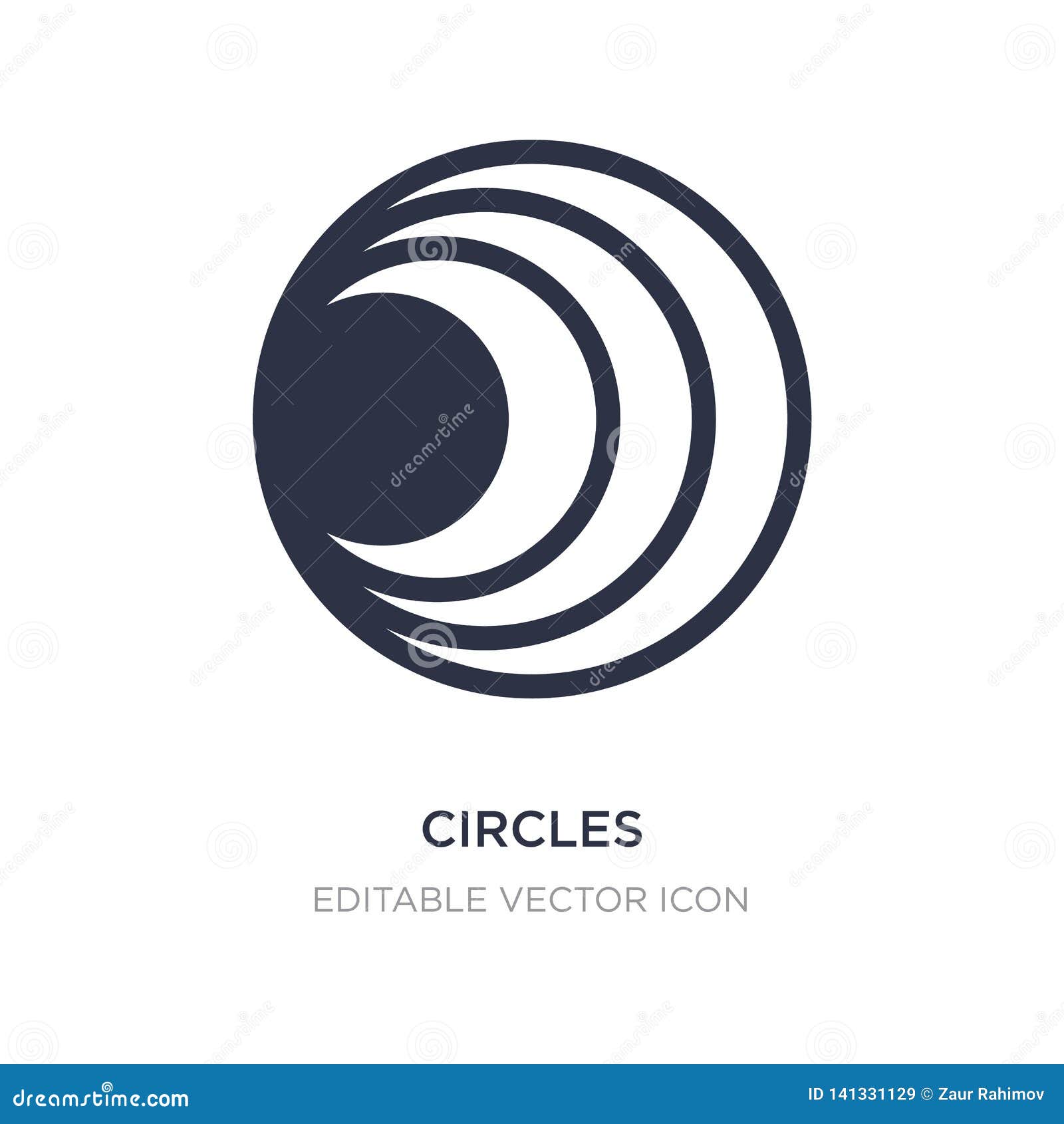 Circles Icon on White Background. Simple Element Illustration from ...
