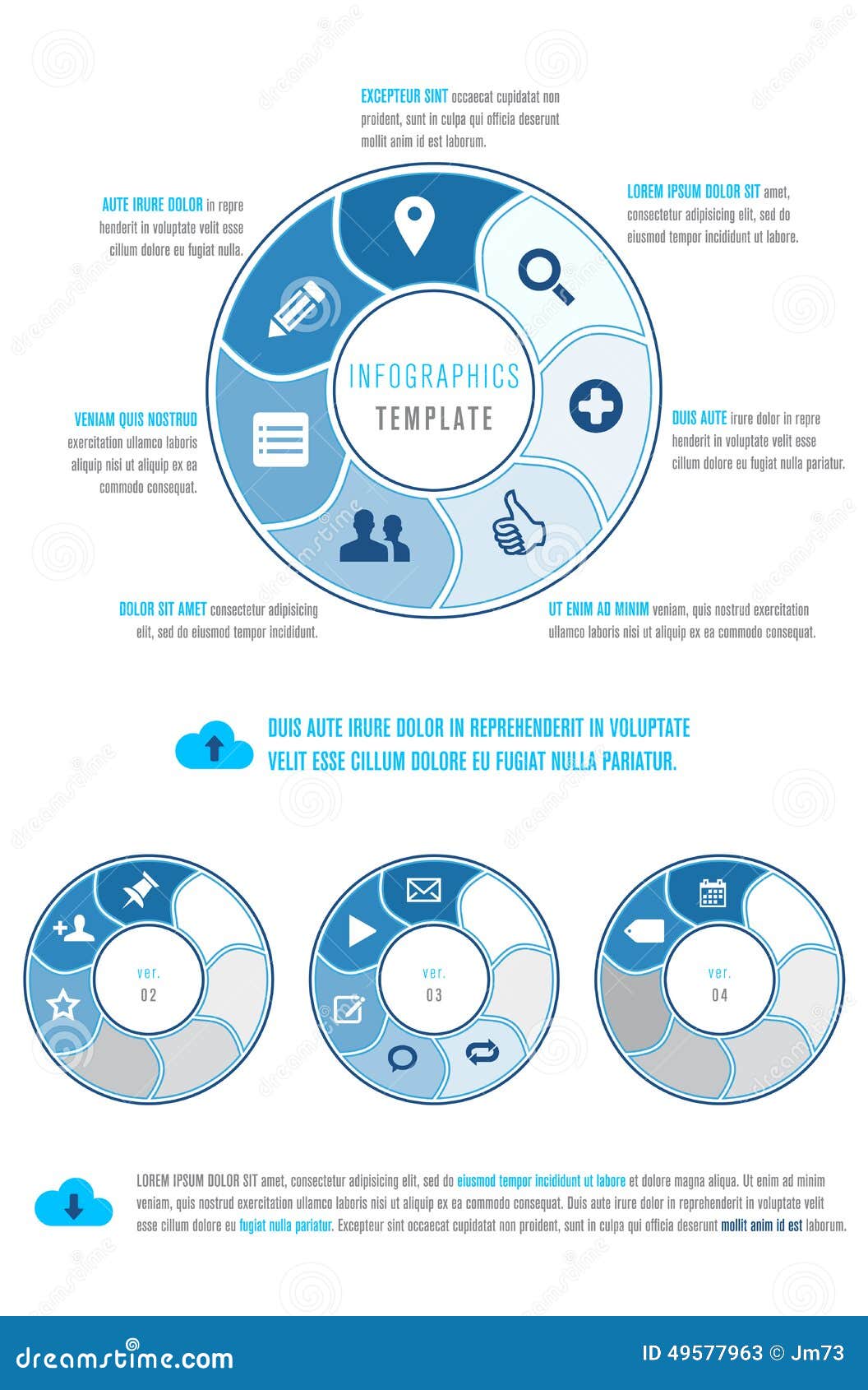 Circles and Icons - Infographics Template Stock Vector - Illustration ...