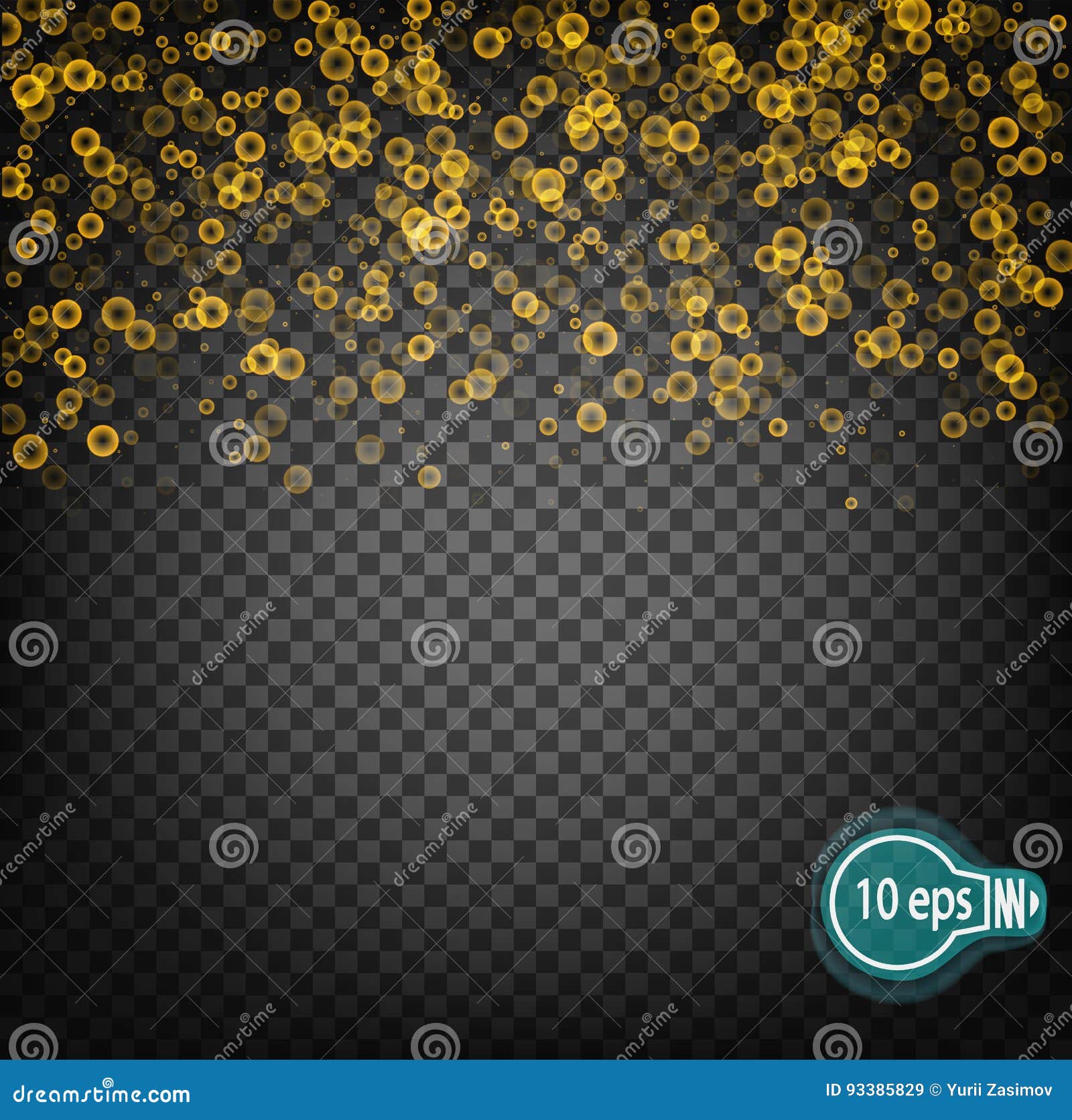 Circles of Light Movement. the Effect of the Vortex Trace Stock Vector ...