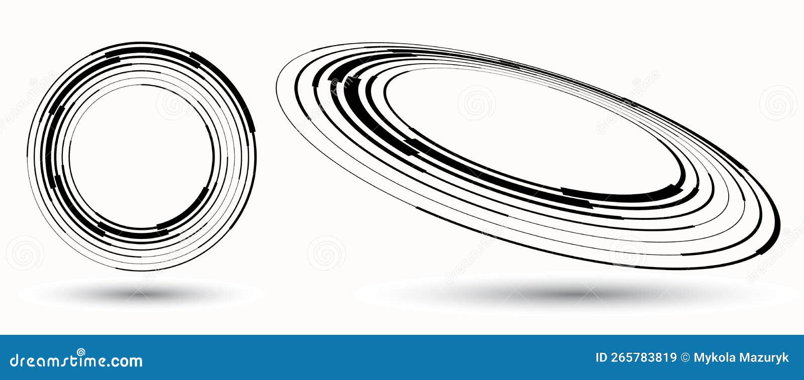 Circles with Lines As Dynamic Abstract Vector Background or Logo or ...