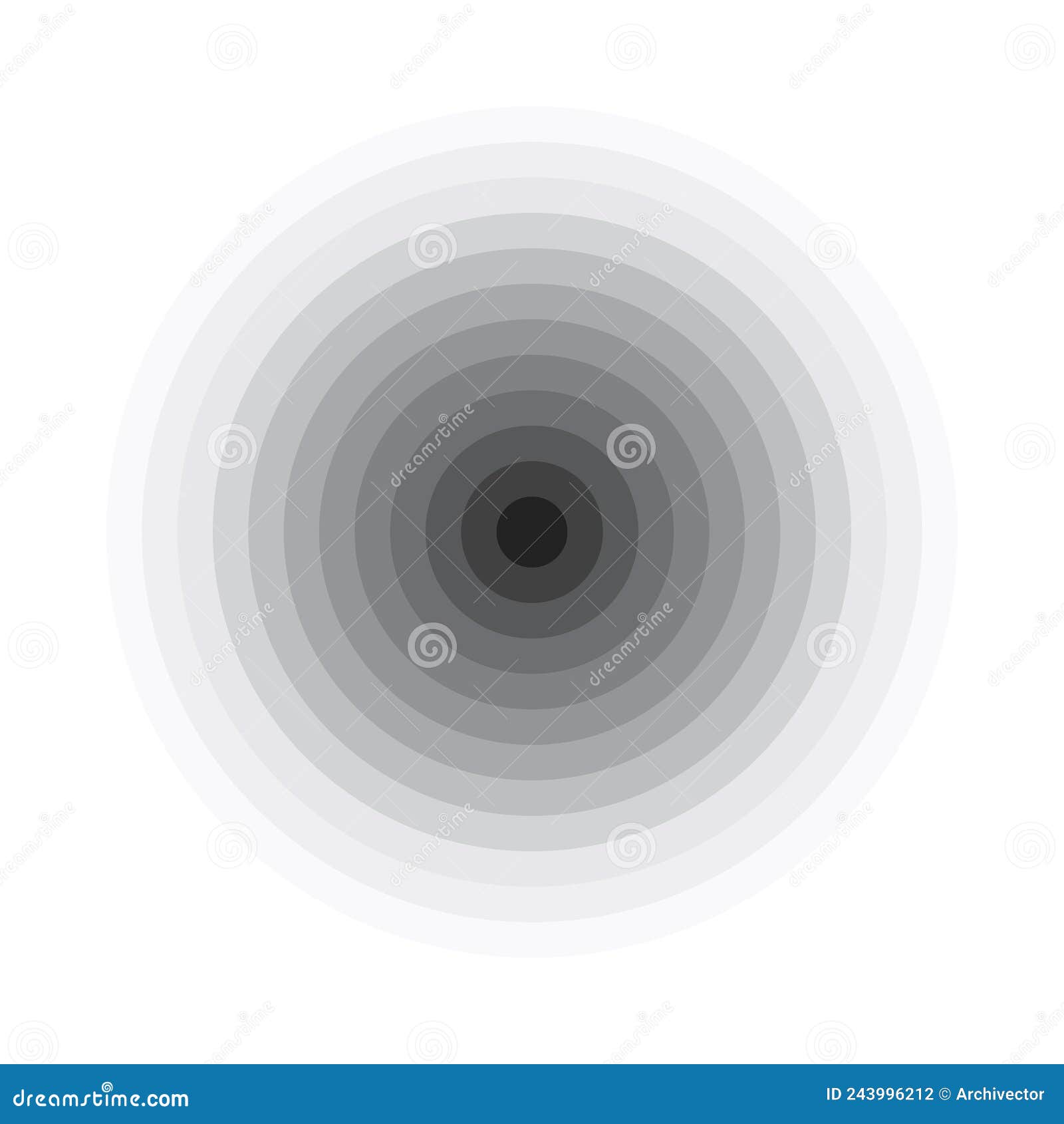Radiating Concentric Circles Abstract Graphic Background Stock Vector ...