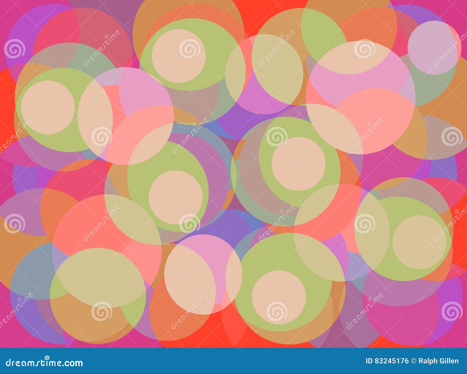 Circles Multicolored Overlapping Stock Illustration - Illustration of ...