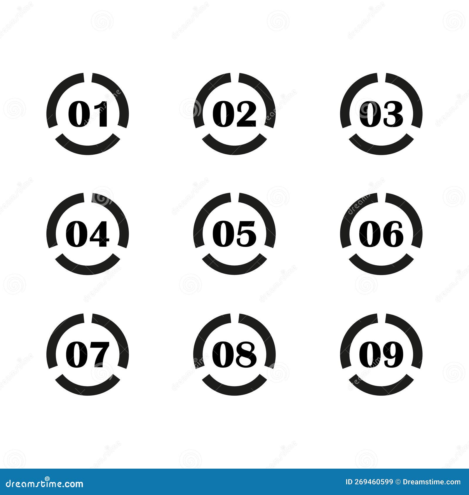 Circles are Numbers. Round Shape.Vector Illustration Stock Vector ...