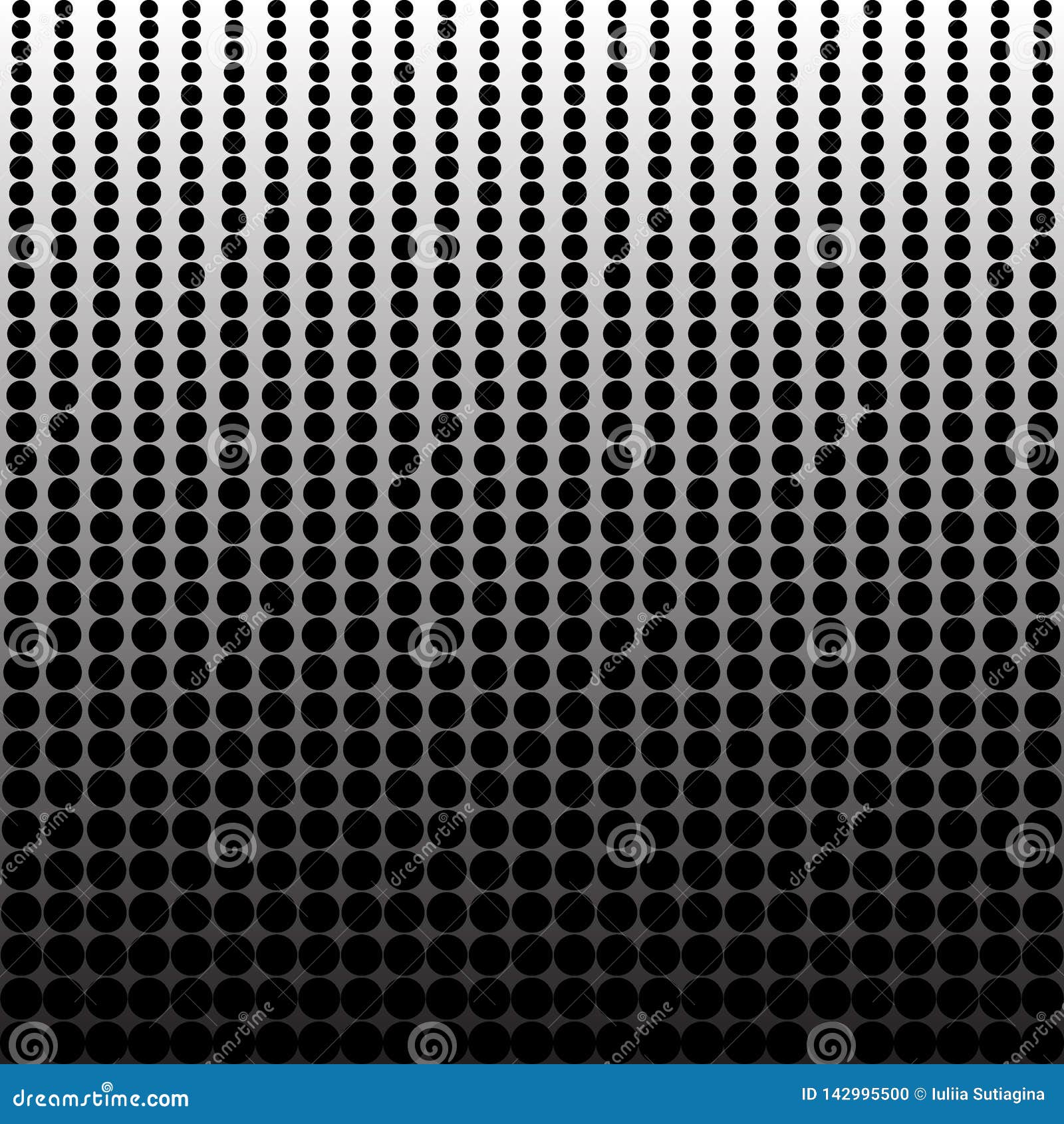 Circles Pattern Black Gradient Colors. Vector Seamless Background Stock ...
