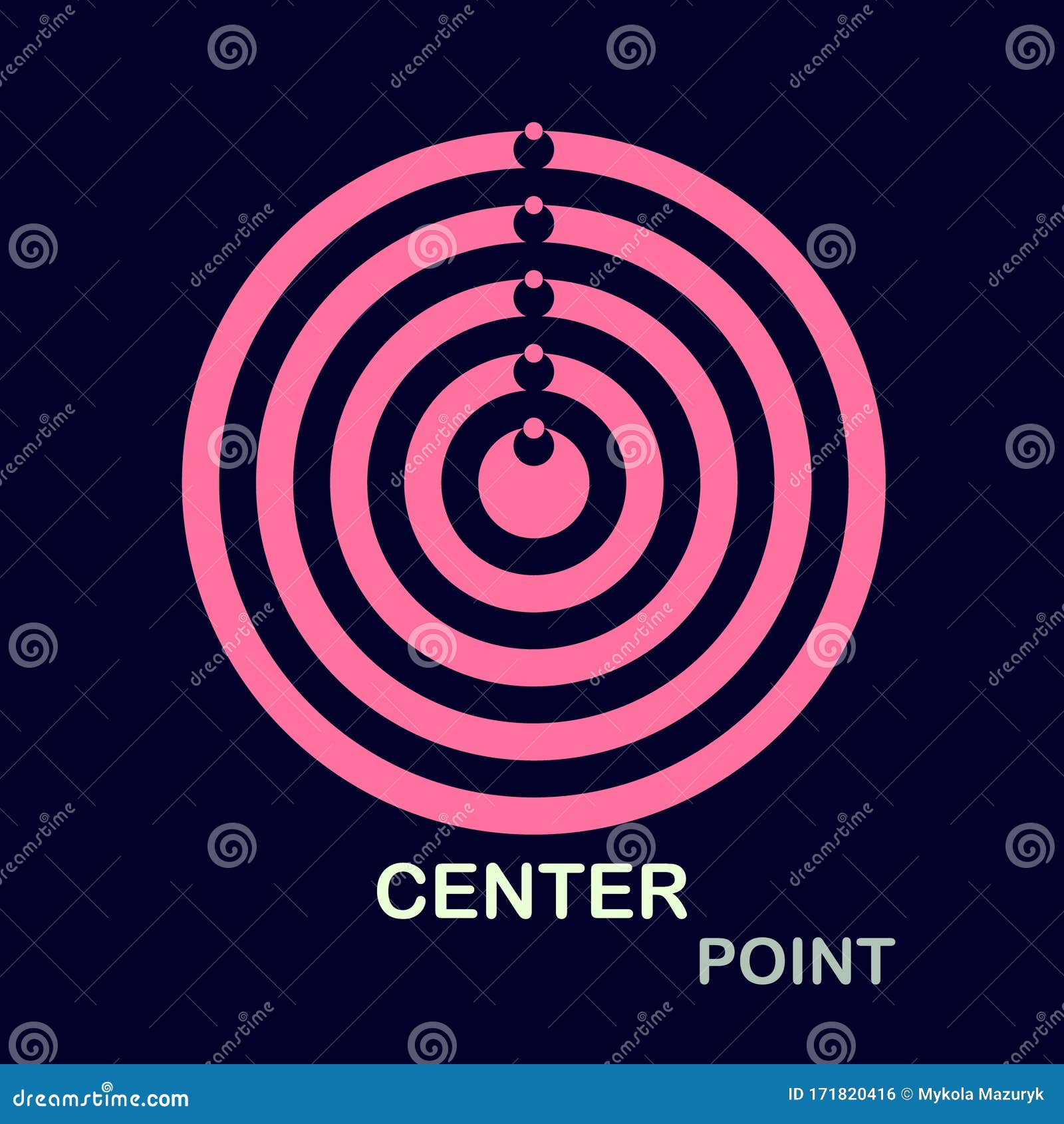 Circles with Points As Logo or Icon Stock Vector - Illustration of ...