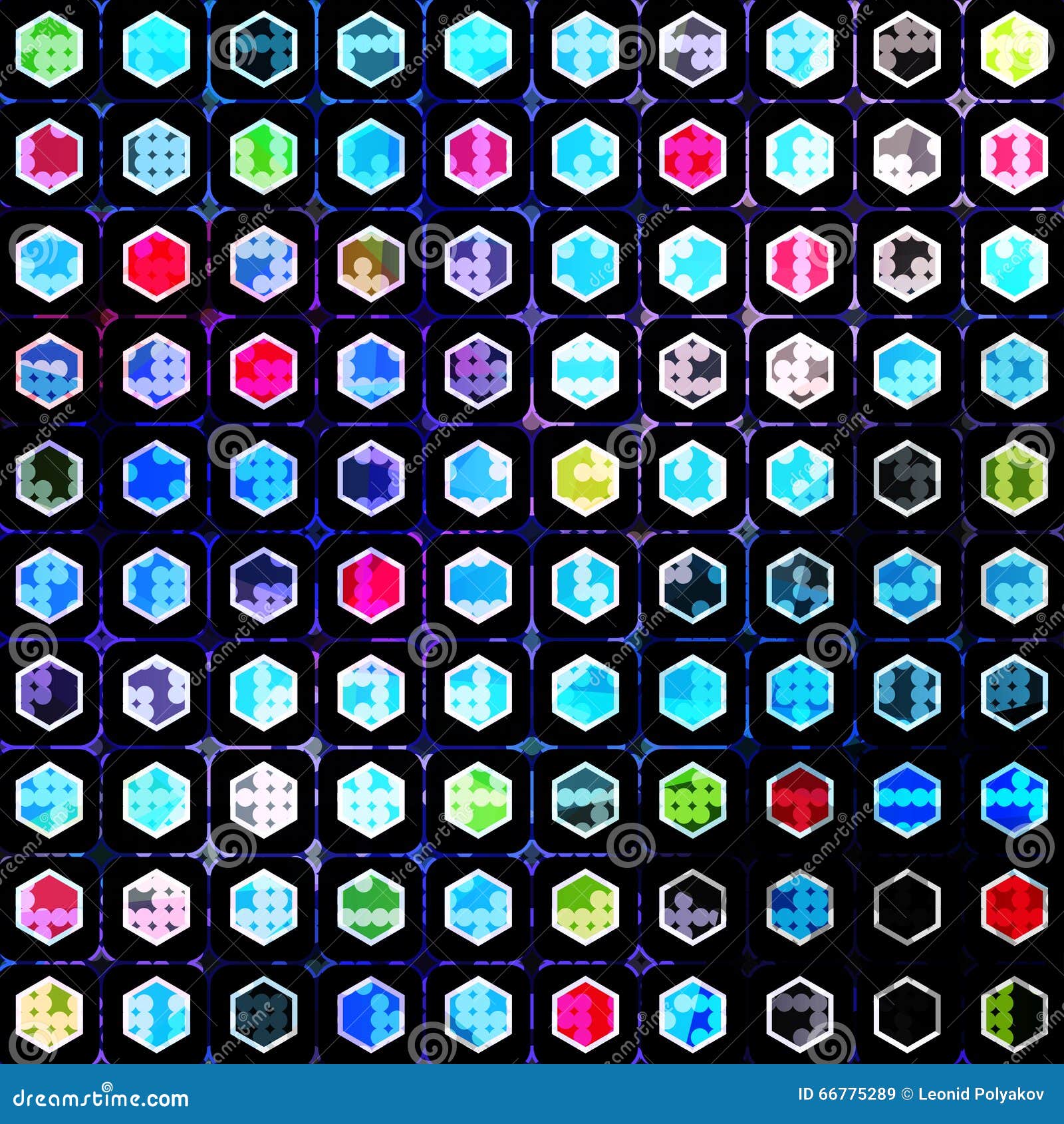 Circles and Polygons Abstract Geometric Background Stock Vector ...