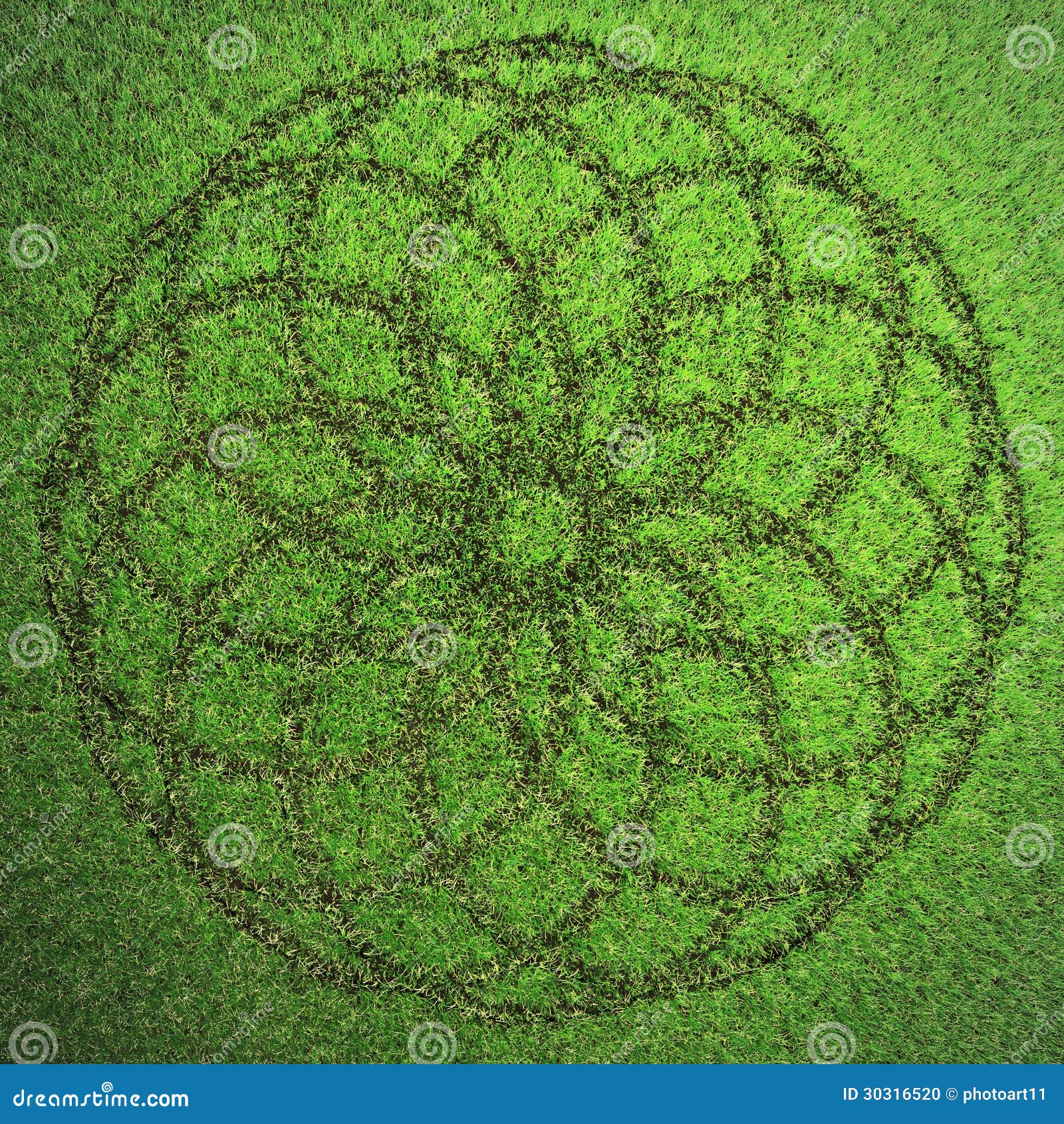 Circles print on lawn stock illustration. Illustration of imprint ...