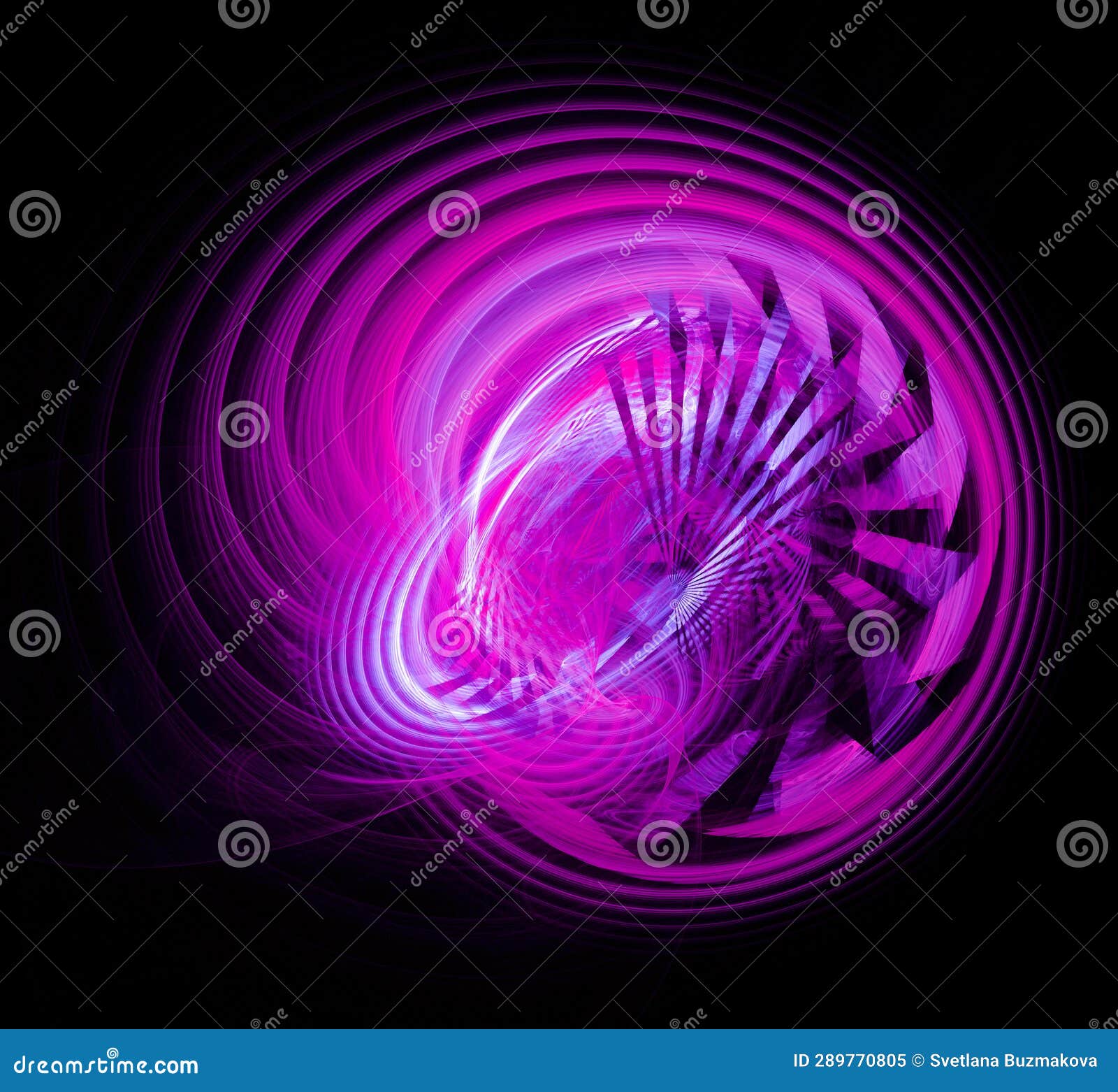 Circles and Rays Radiate from the Center of a Lilac Graphic Element on ...