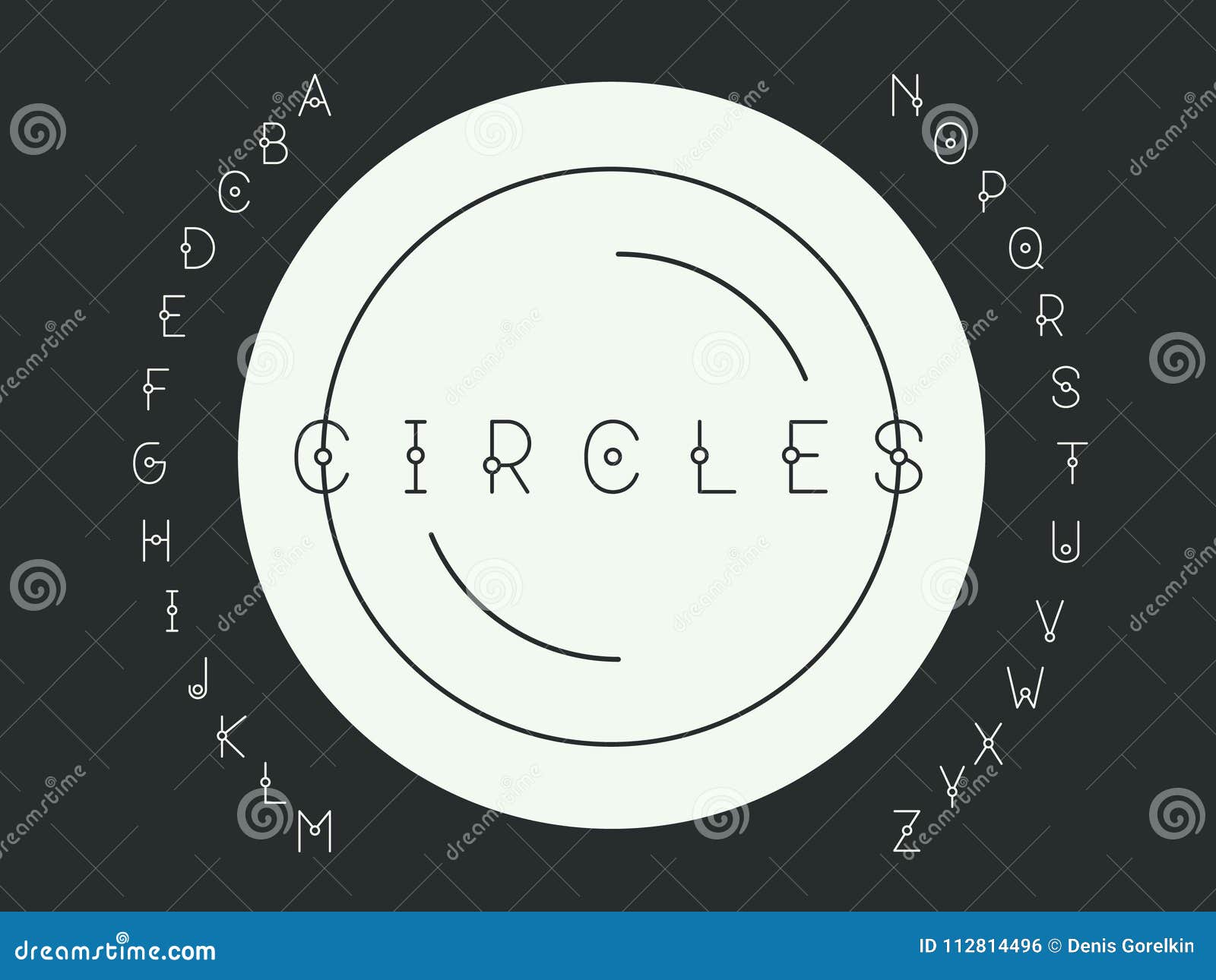 Circles Regular Font. Vector Alphabet Stock Vector - Illustration of ...