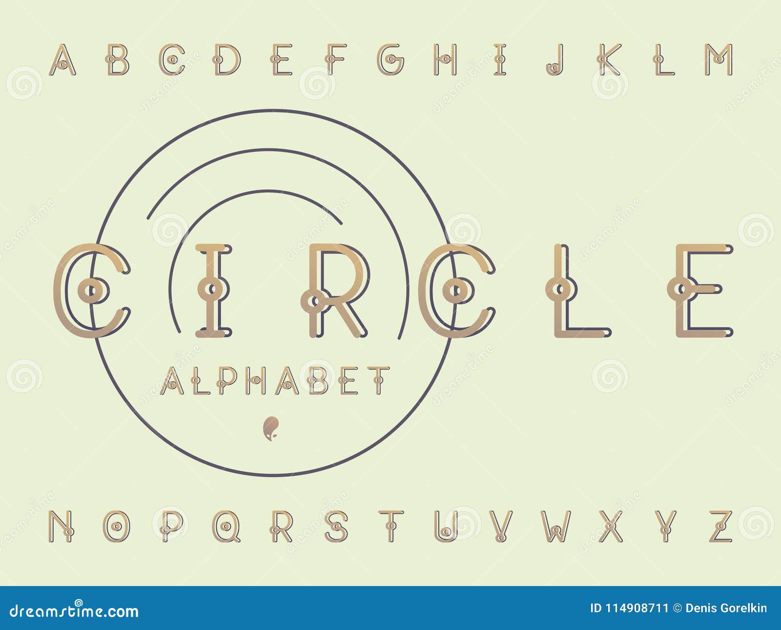 Circles Regular Font. Vector Alphabet Stock Vector - Illustration of ...