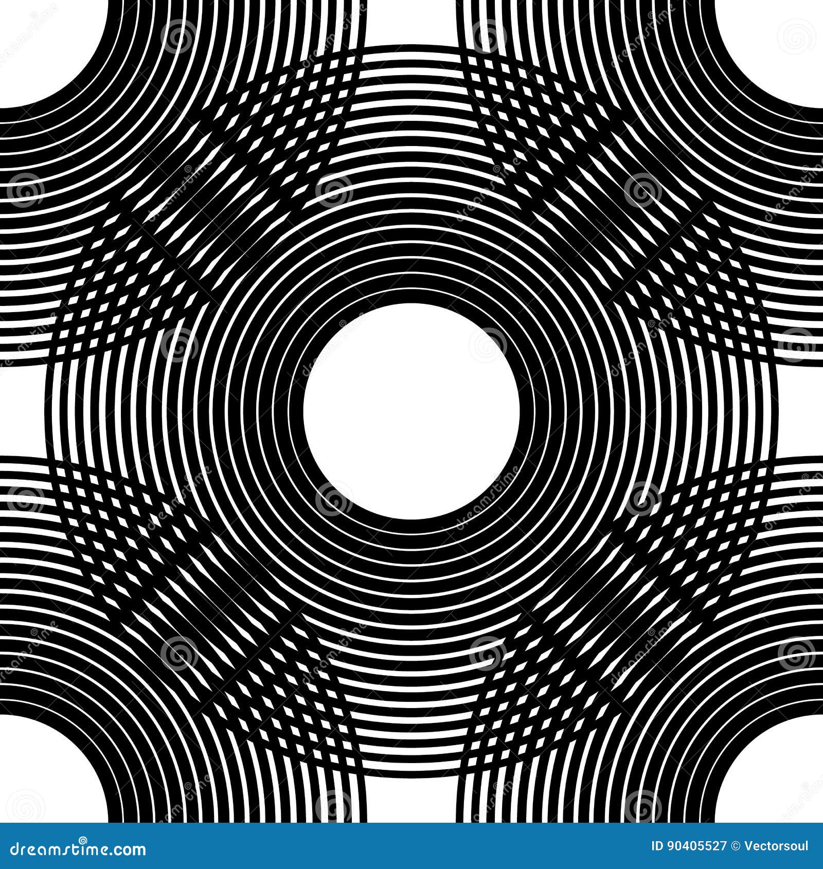 Circles Seamless Pattern. Background with Grid, Mesh of Intersecting ...