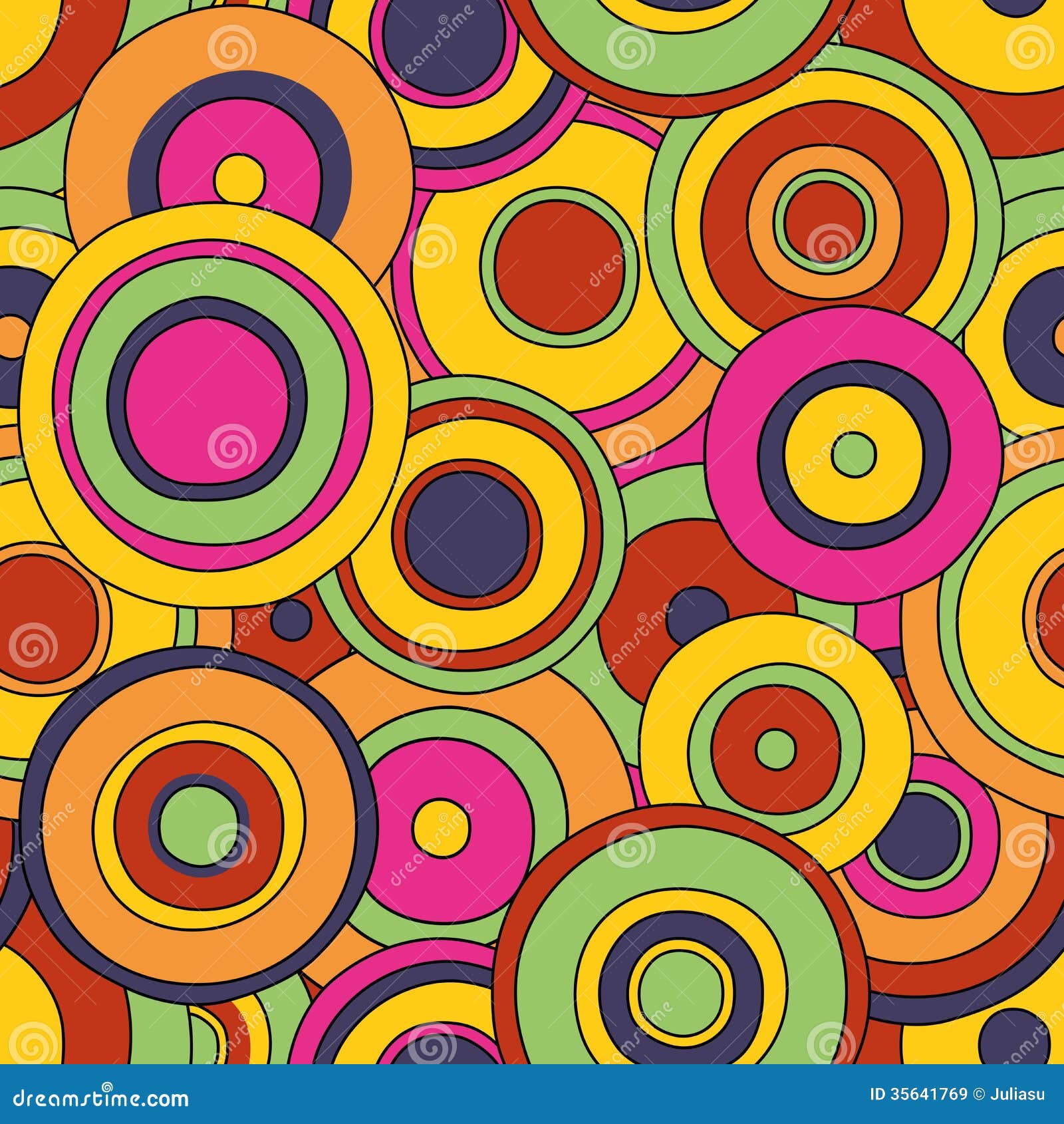 Circles seamless pattern stock vector. Illustration of ideas - 35641769