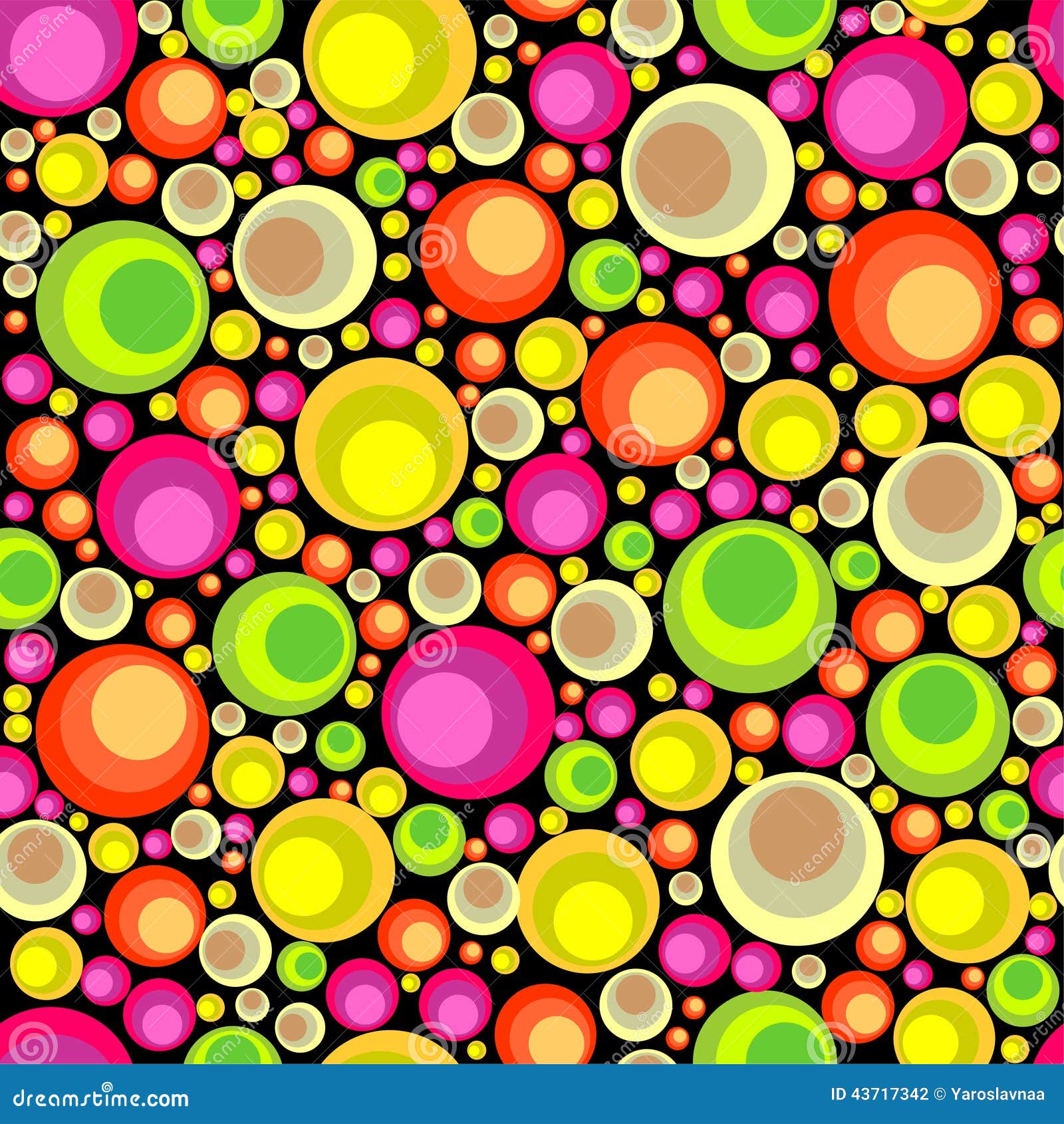 Circles seamless pattern stock vector. Illustration of element - 43717342