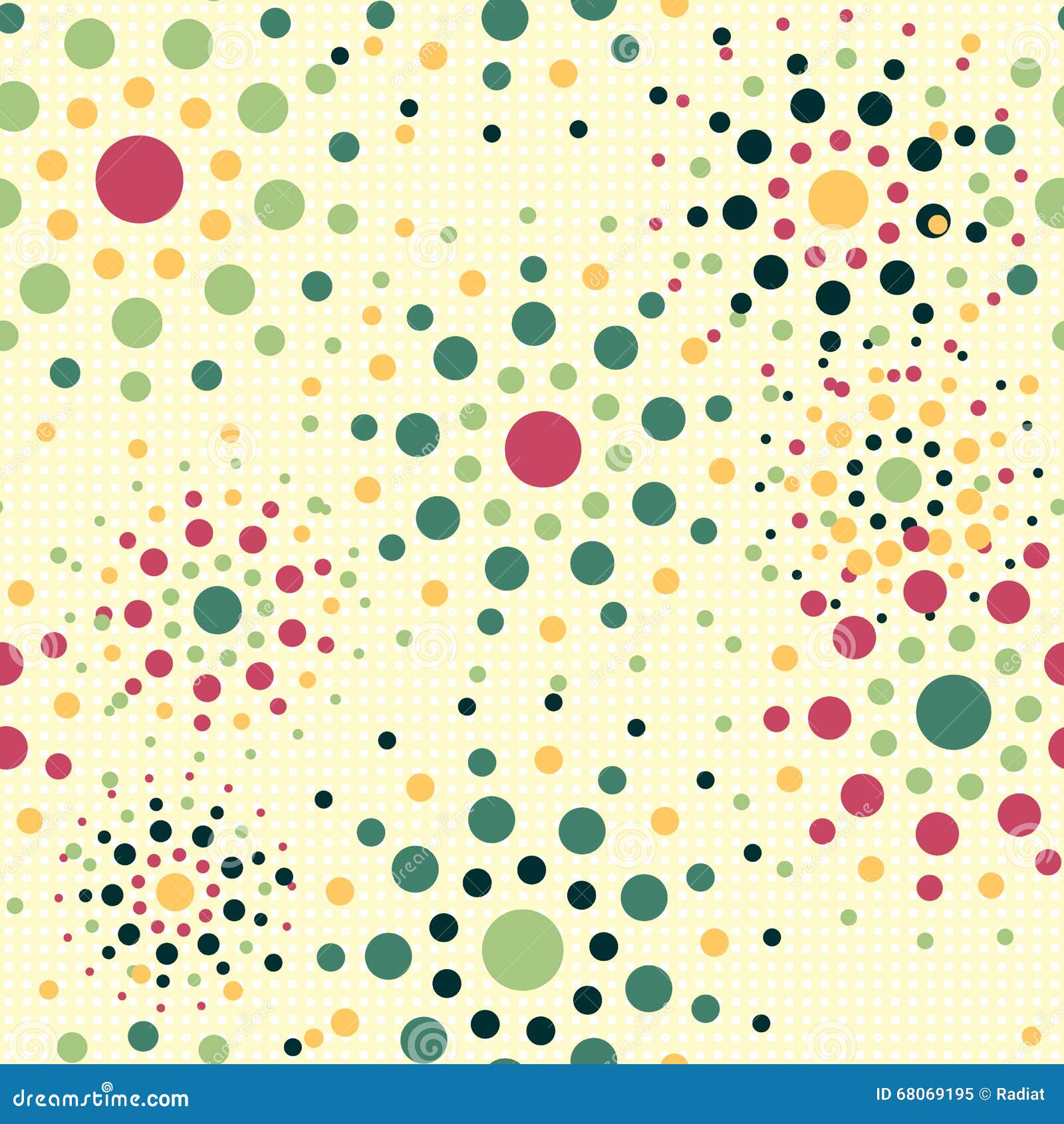 Circles Seamless Pattern. Vector Background. Stock Vector ...