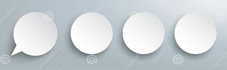 Circles Speech Bubble Header Stock Vector - Illustration of cloud ...