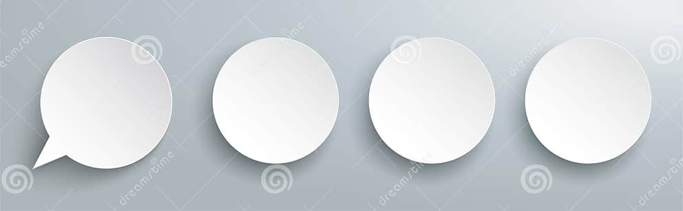 Circles Speech Bubble Header Stock Vector - Illustration of cloud ...