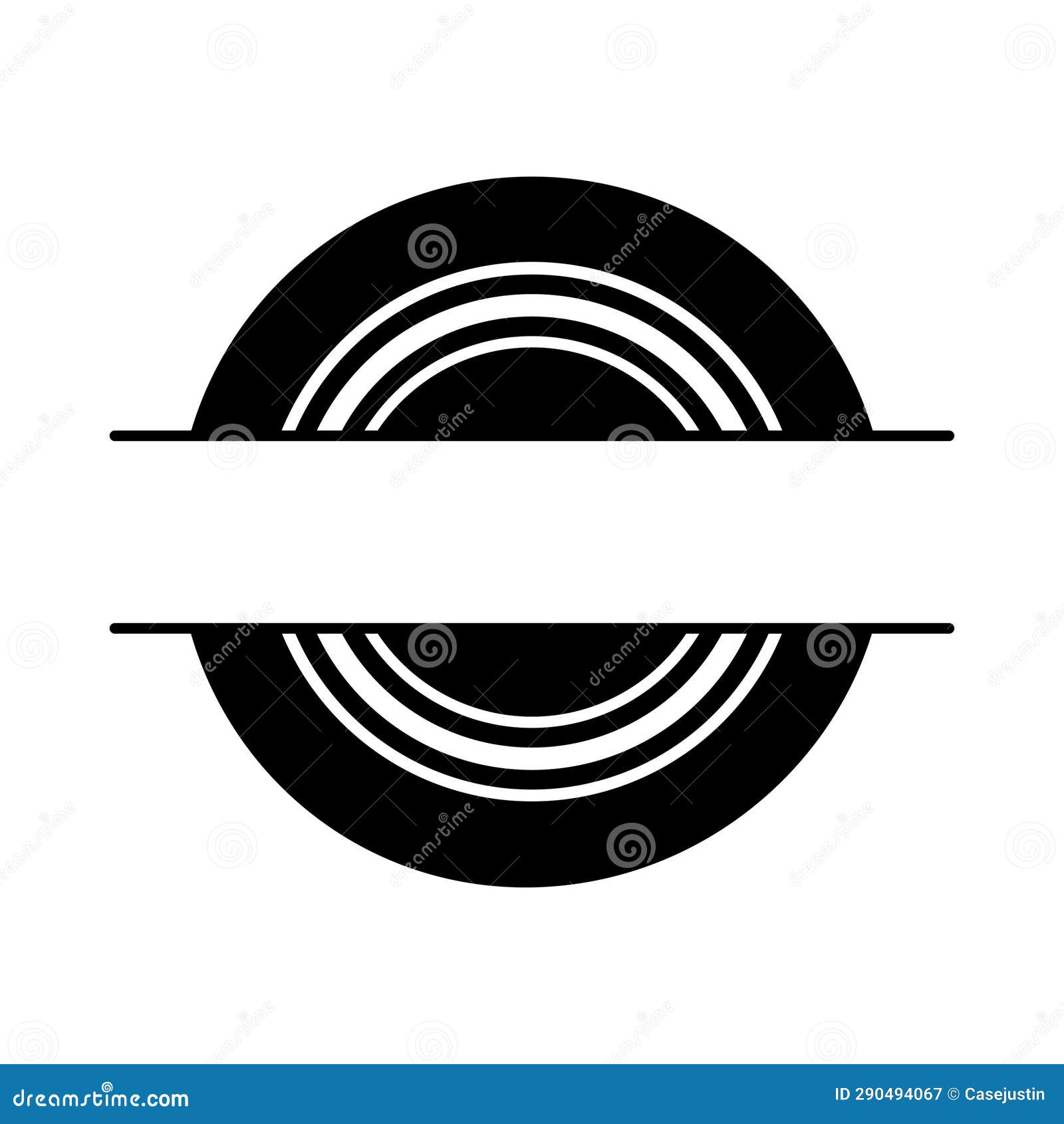 Circles Split Frame Design Vector Illustration | CartoonDealer.com ...