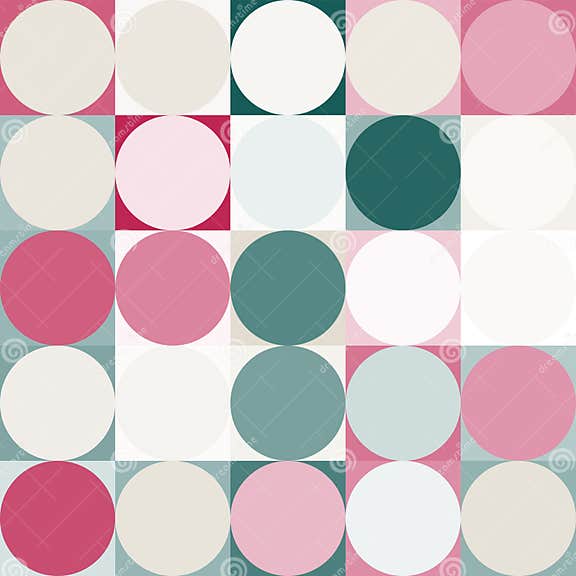 Circles and Squares Background. Abstract Pattern Design Stock Vector ...