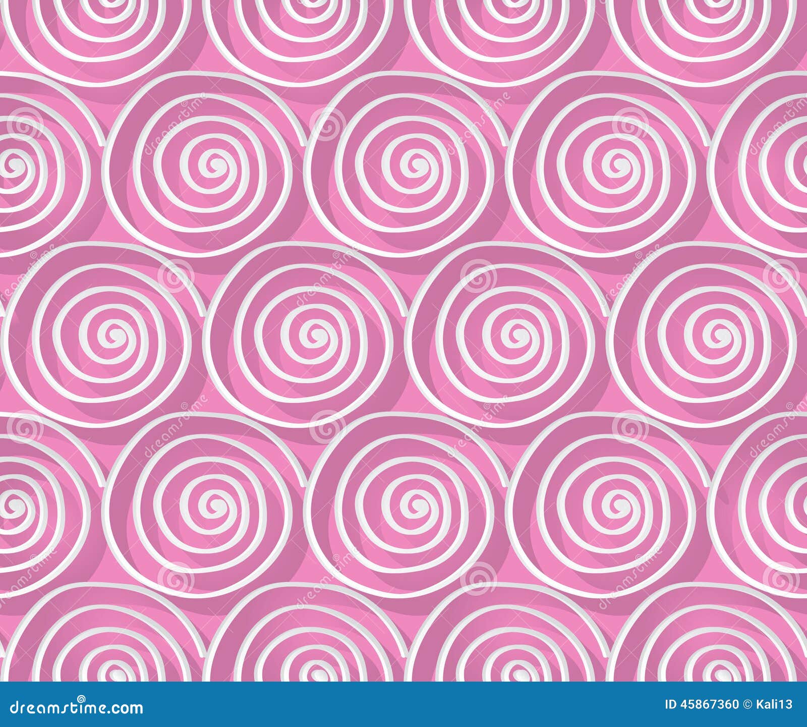Circles and Swirls Vintage Seamless Pattern Stock Vector - Illustration ...