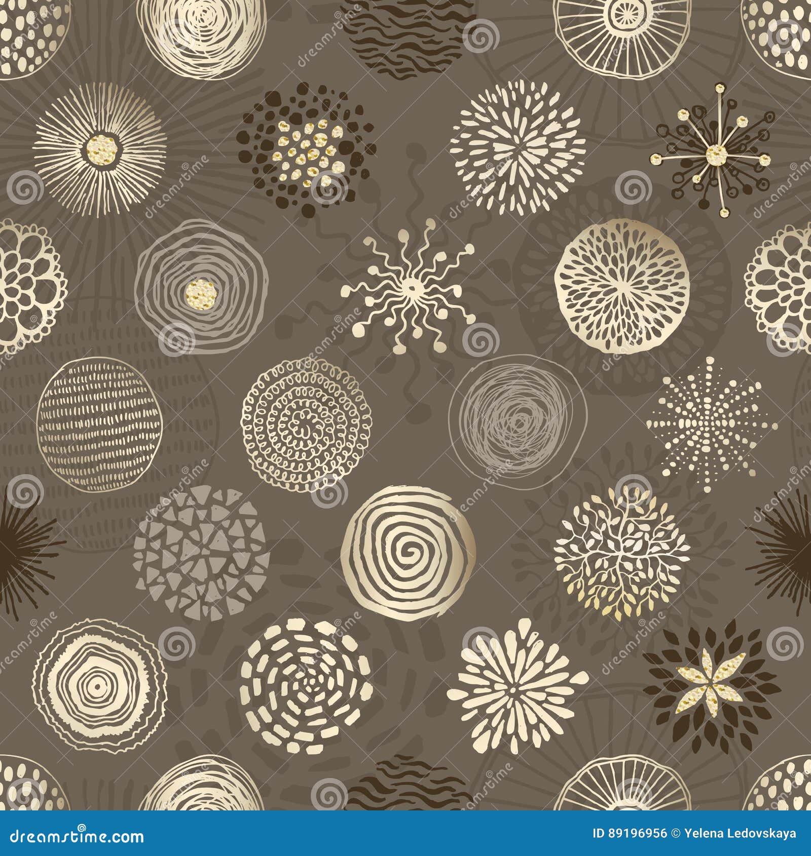 Circles Texture Seamless Pattern Vector Illustration | CartoonDealer ...
