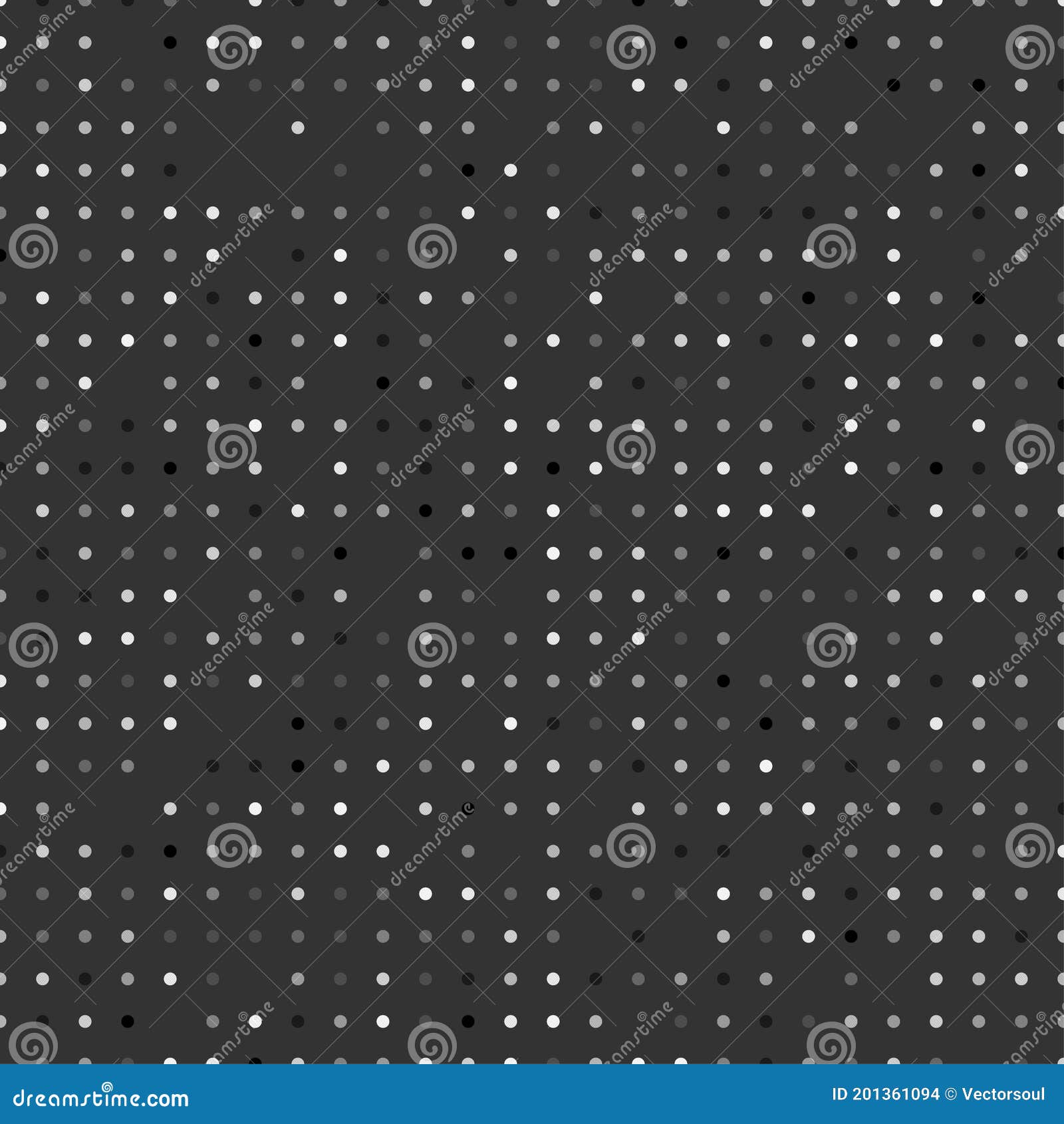 Circles Tileable, Repeatable Black and White Monochrome Dots, Dotted ...