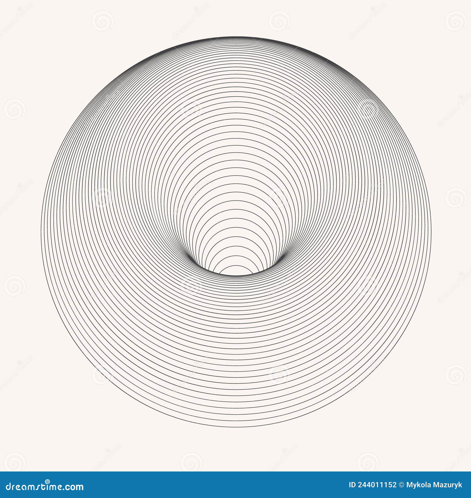 Circles in Tor Geometric Form. Art Design Vector Stock Vector ...