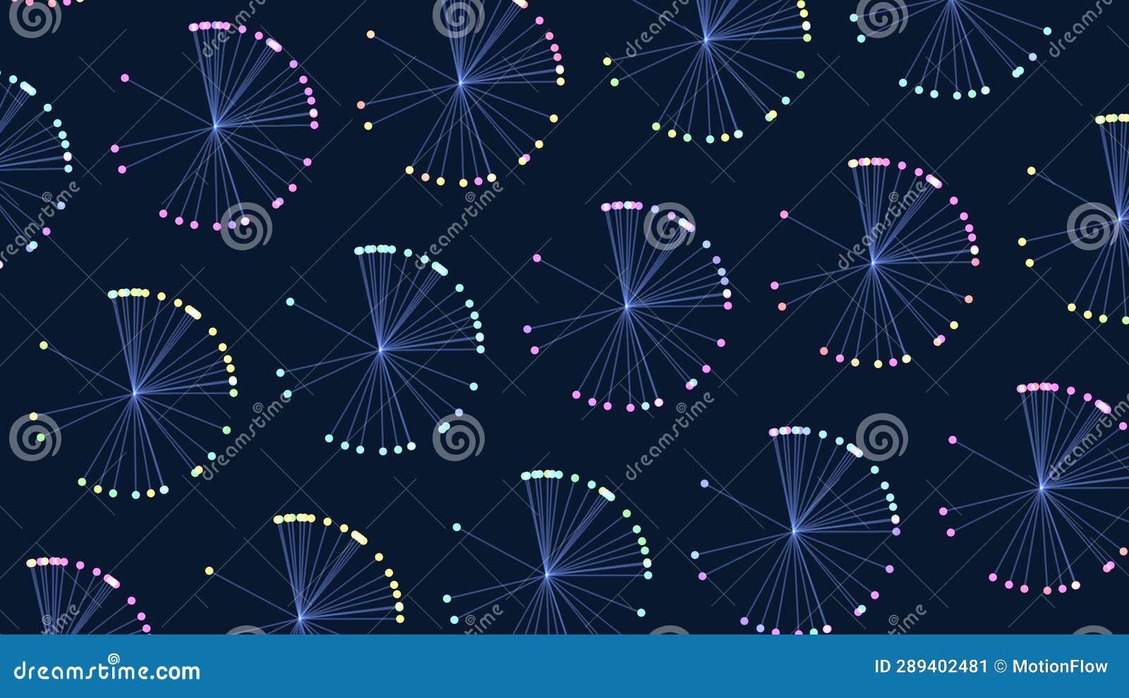 Circles in a Vibrant Array Create Mesmerizing Pattern on Dark ...