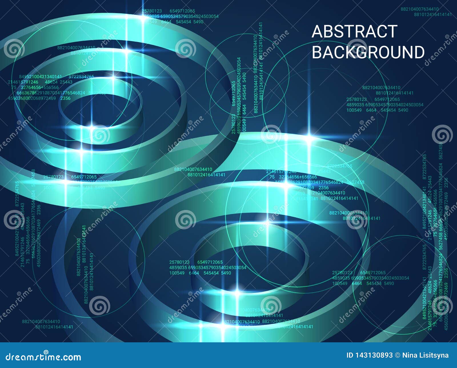 Circles Volume Sparkle on Background. Stock Vector - Illustration of ...