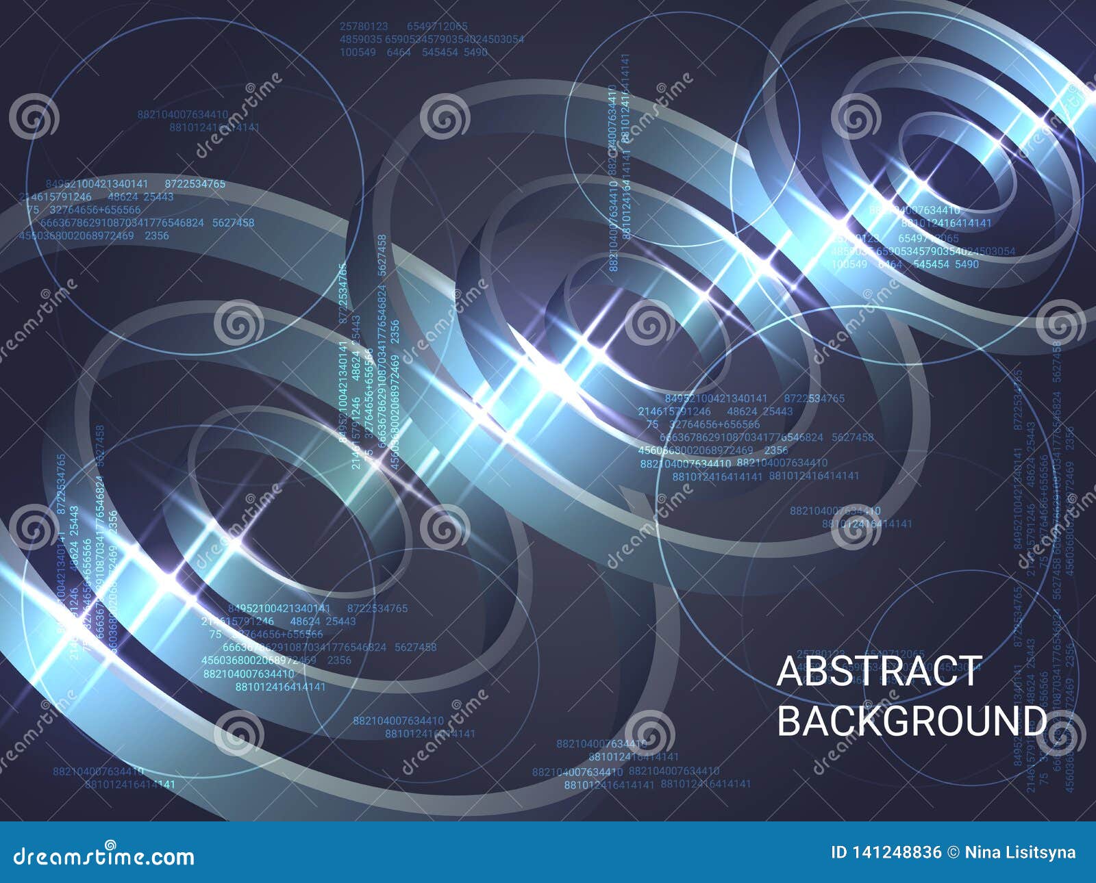 Circles Volume Sparkle on Background. Stock Vector - Illustration of ...