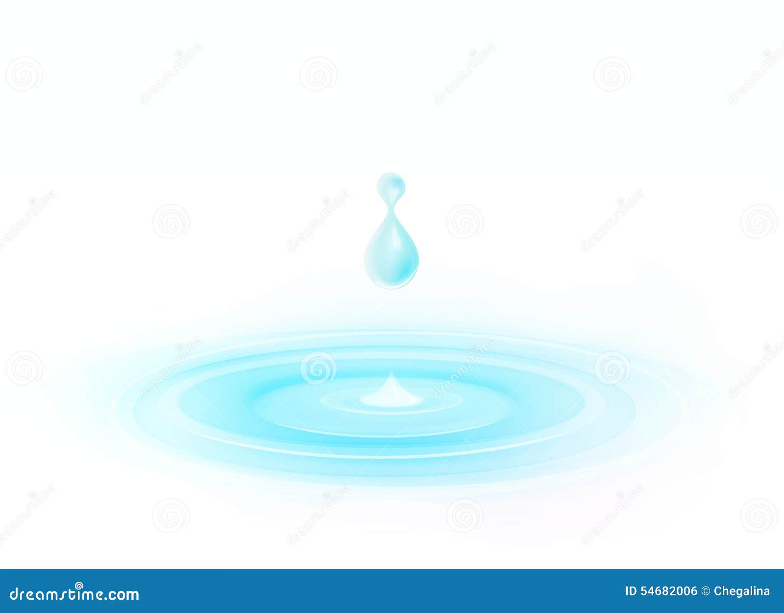 Circles on the Water and Drop Stock Vector - Illustration of color ...