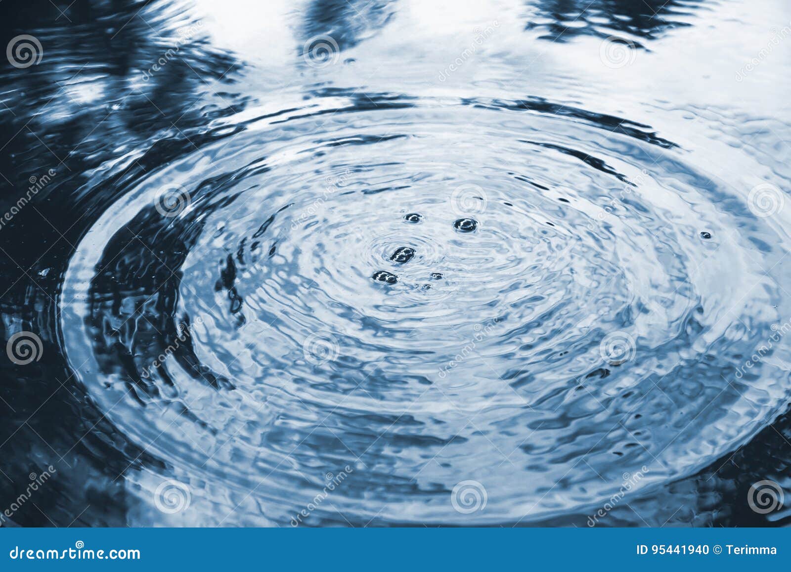 Circles on the Water Surface Stock Photo - Image of ripple, rippling ...